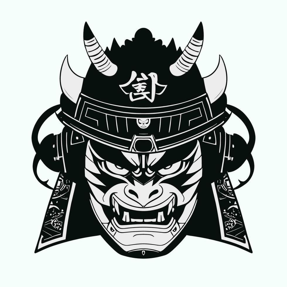 Vector Illustration Oni Mask Japanese Oni Demon 25852525 Vector Art At Vecteezy
