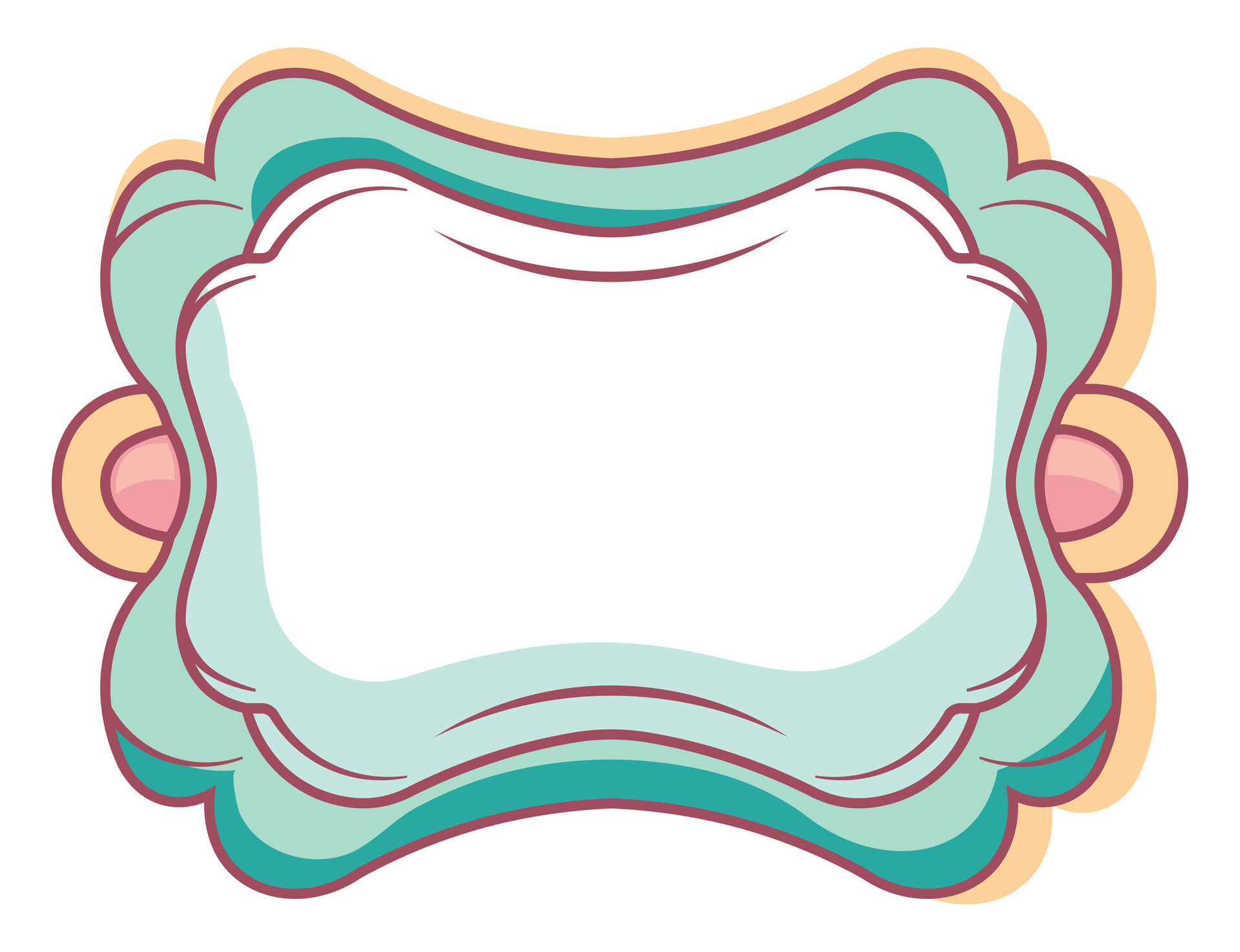 Pink Label Frame Clip Art