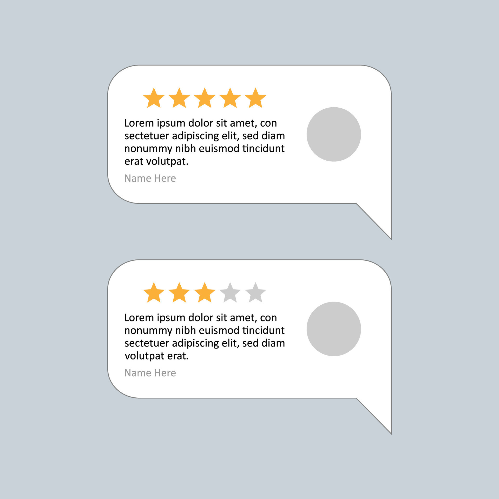 Simple Review comment template 25853057 Vector Art at Vecteezy