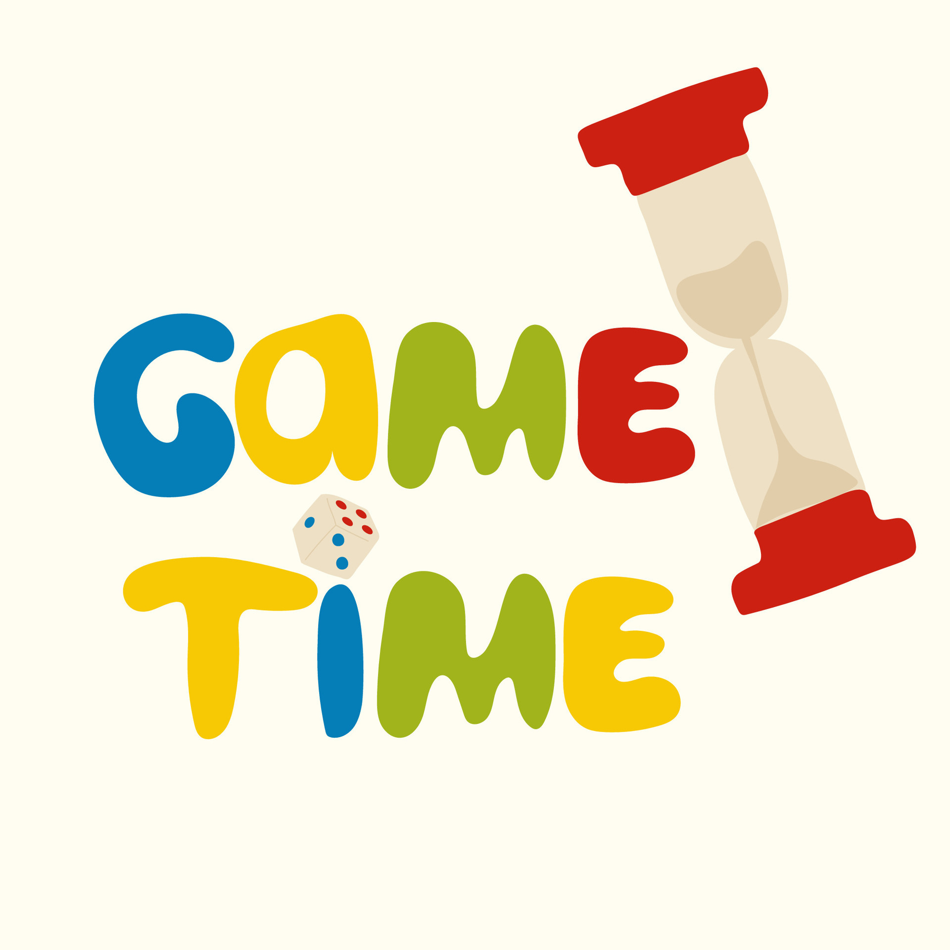 juego tiempo. tipográfico tarjeta diseño. vector ilustración. plano estilo 25853864 Vector en ...