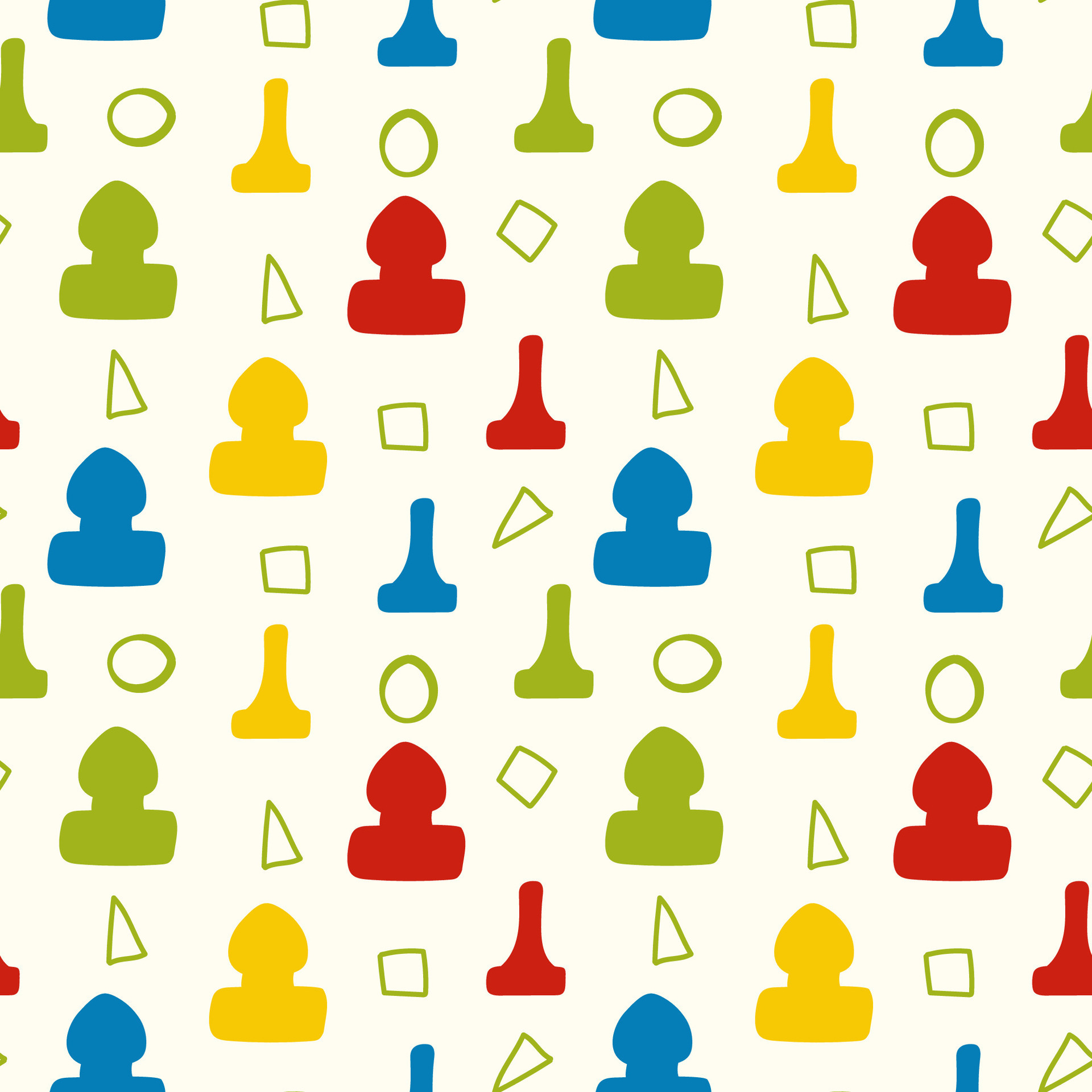 Board game themed seamless pattern. Isolated vector tileable texture background. Series of ...