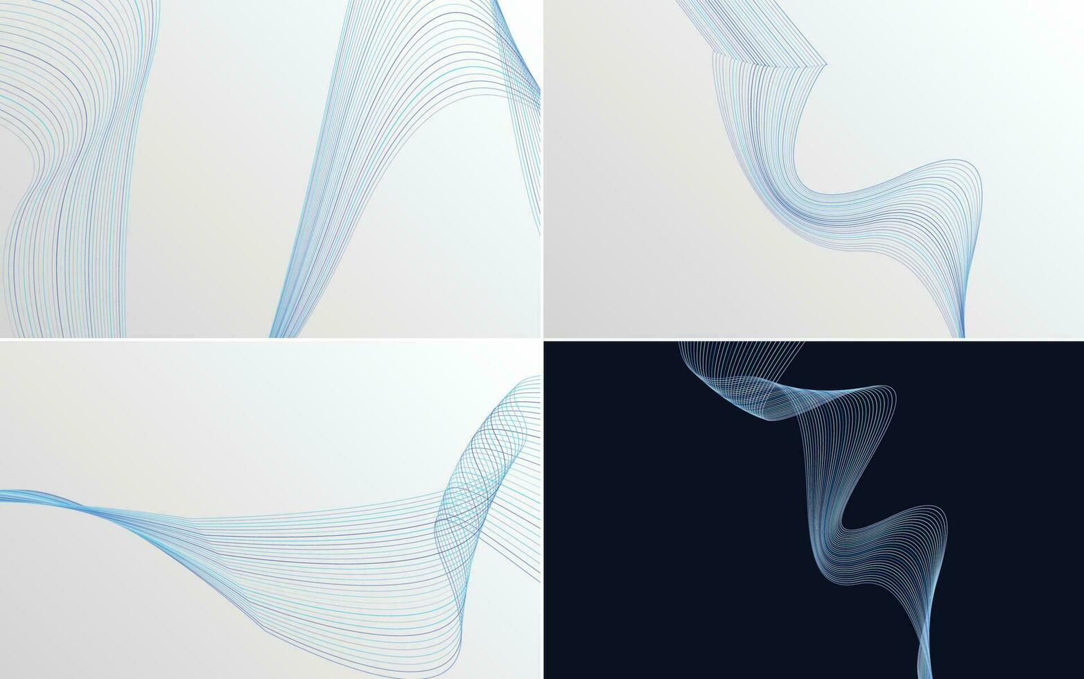 Collection of geometric minimal lines pattern set 25856869 Vector Art ...