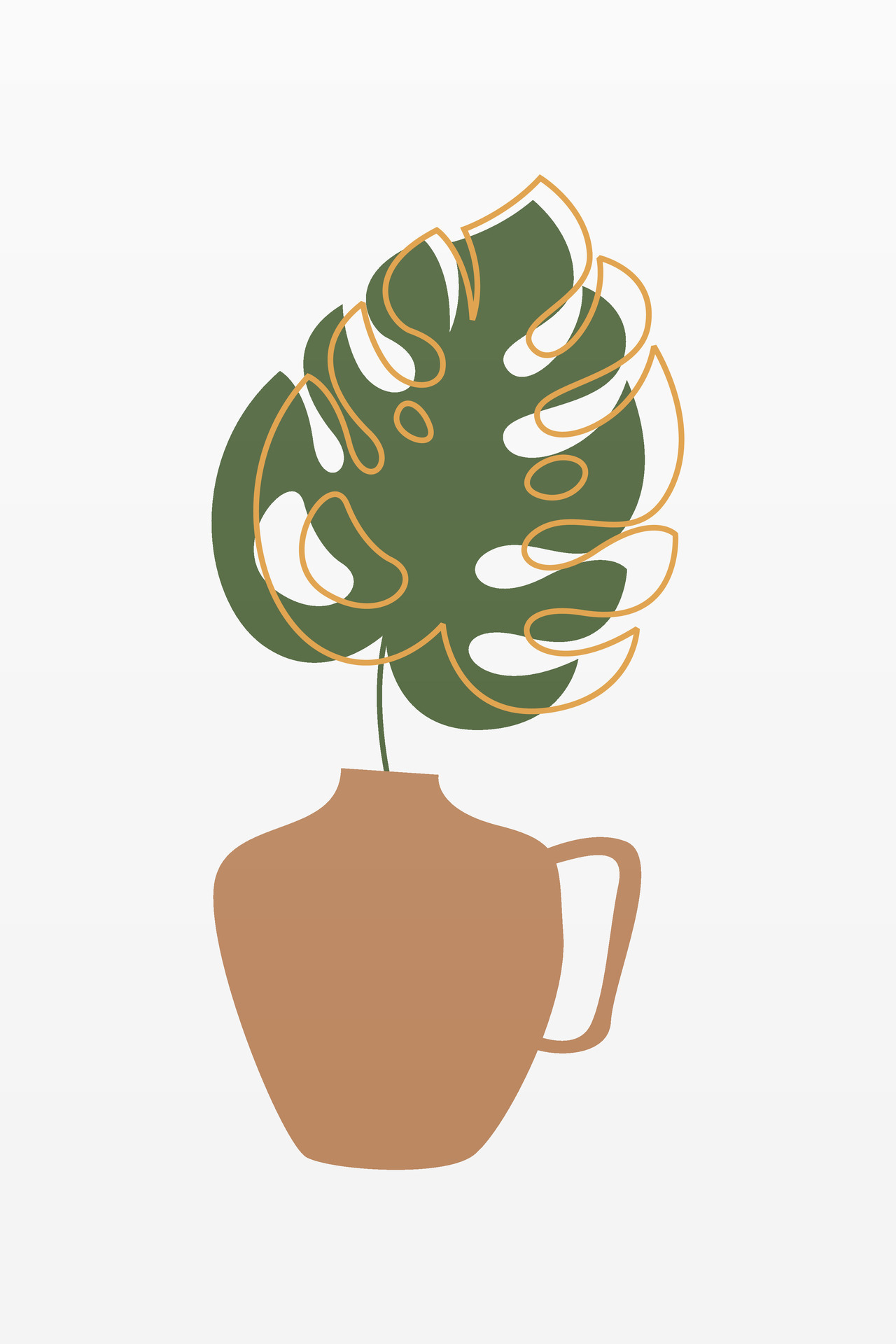 Monstera Leaf Wall Art Decoration Poster 25860949 Vector Art At Vecteezy