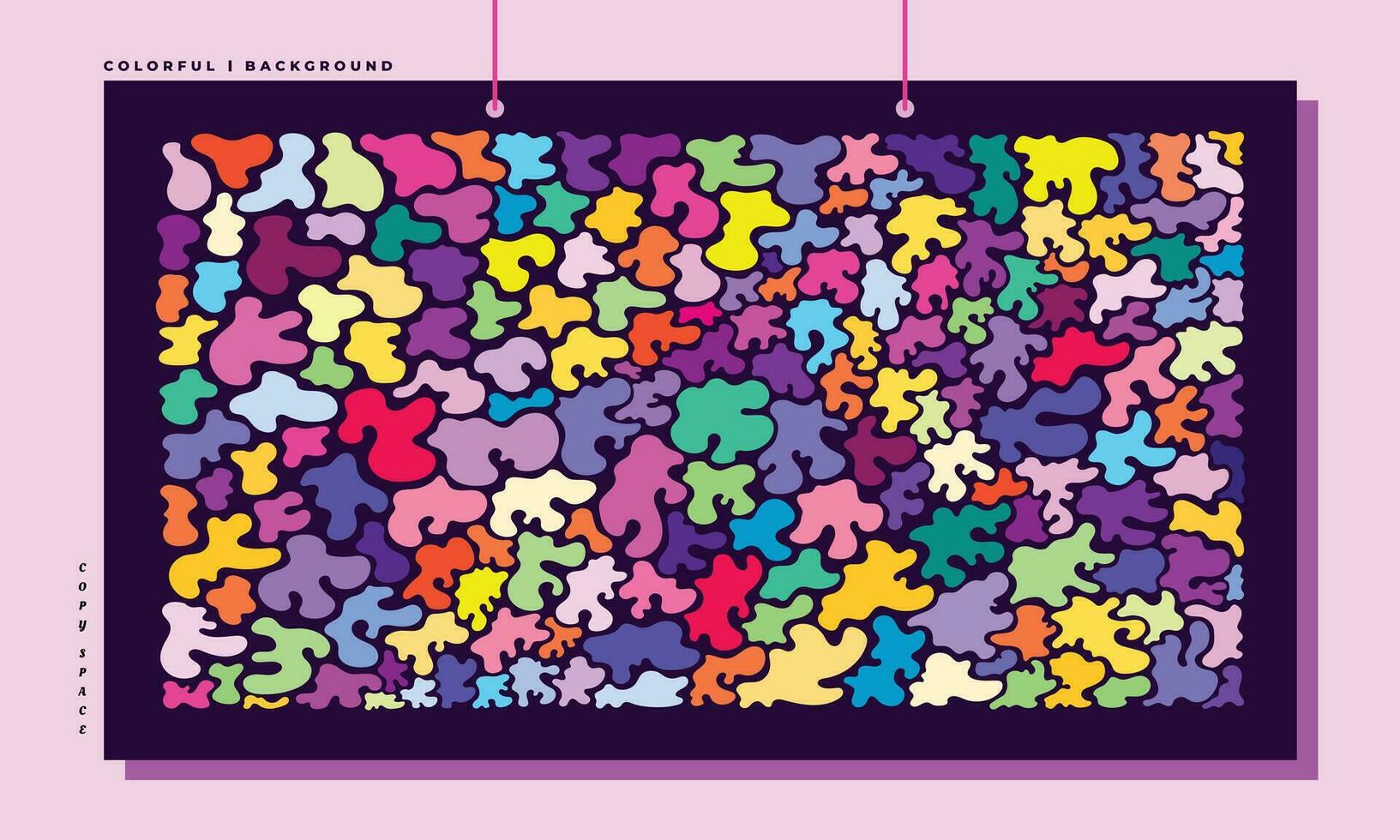 Abstract Colorful Blob Background Template Copy Space Set Hand Drawn Doodle Bacdrop Design For