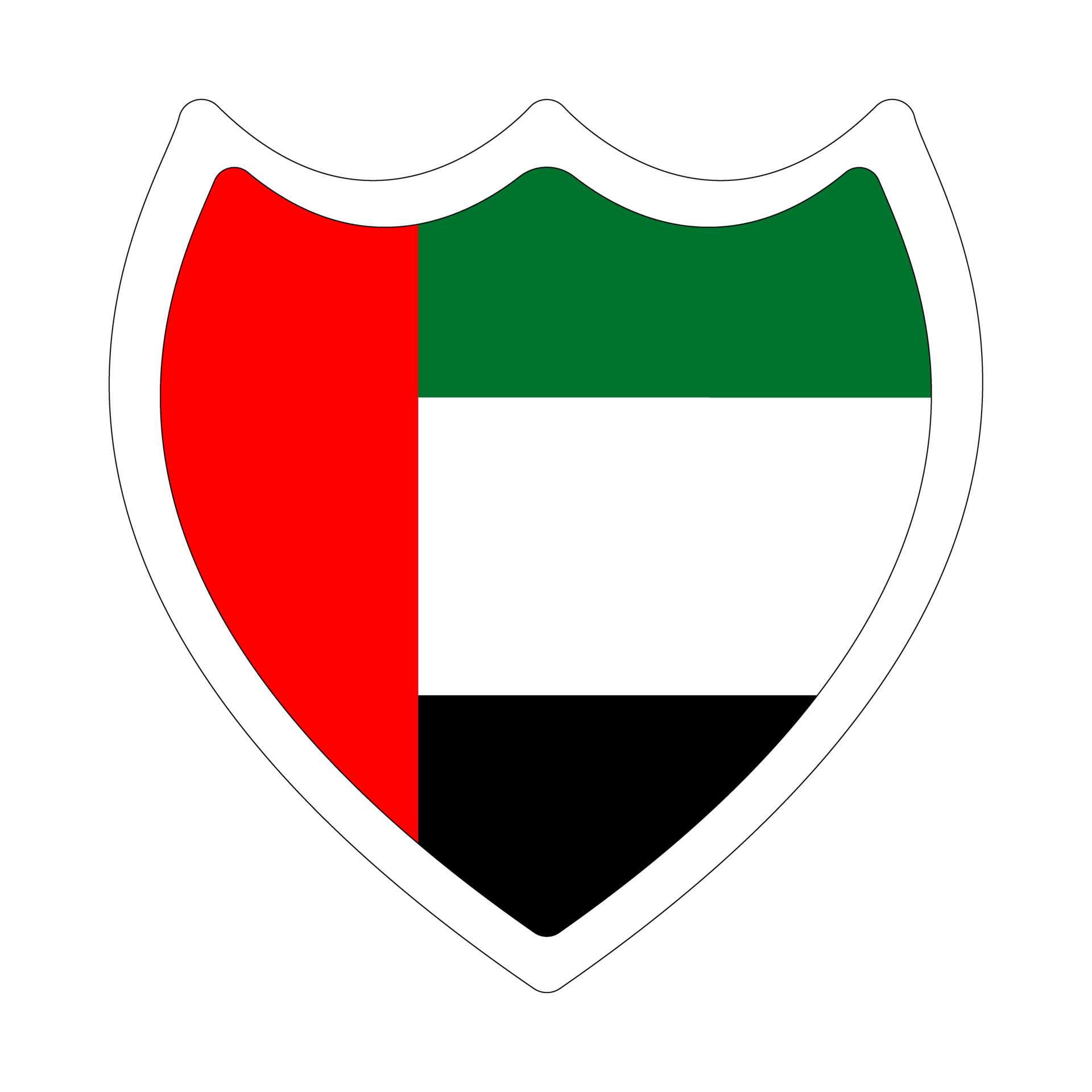 Arab Emirates Flag United Arab Emirates Flag In Shape Design 25862518 Png