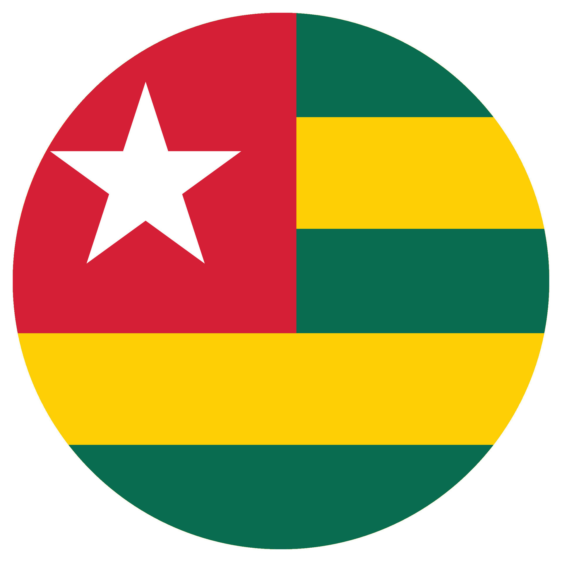Togo Flag Togo Flag Shape 25862537 Vector Art At Vecteezy