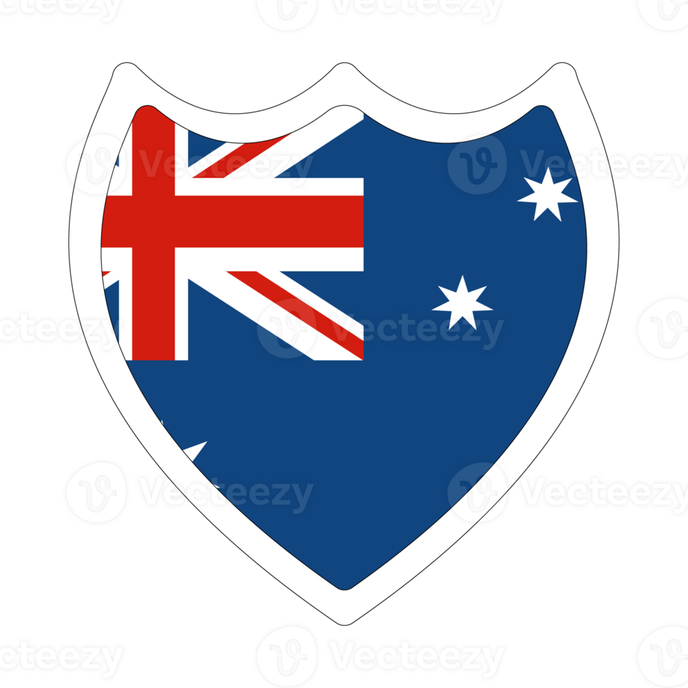 Flag Of Australia In Design Shape The Australian Flag In Design Shape