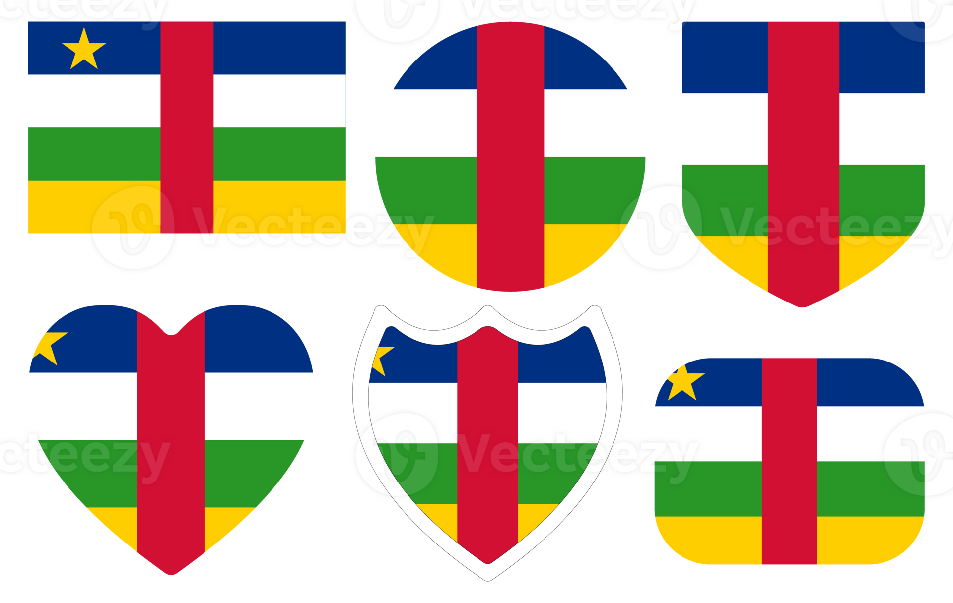Flag Of The Central African Republic Set Central African Republic Flag