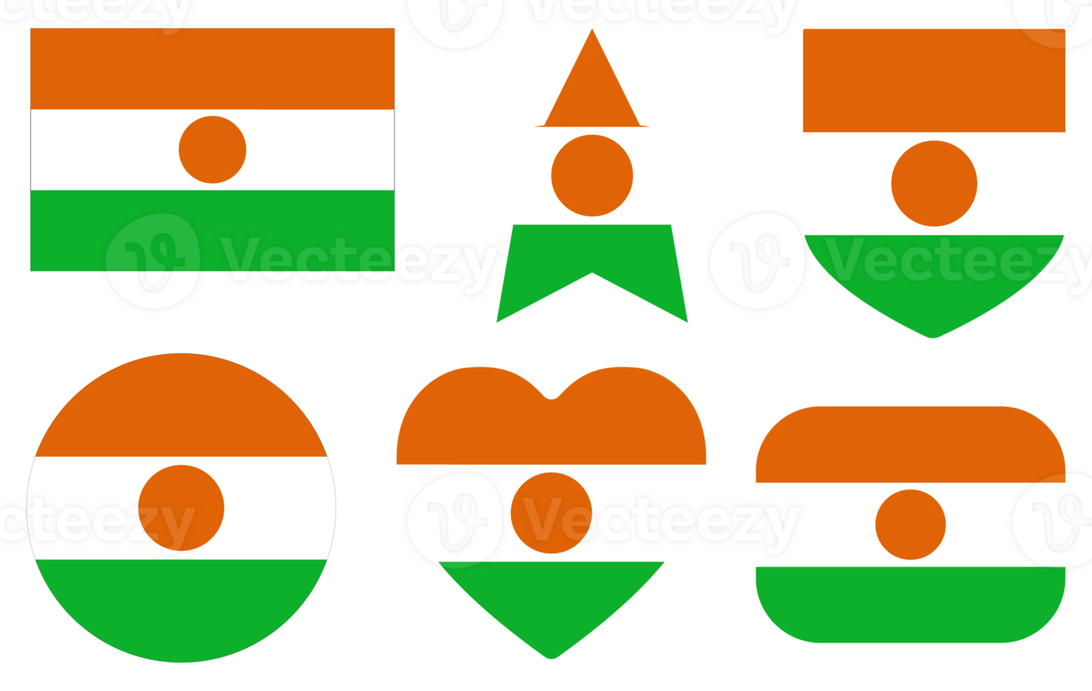 Niger Flag Shape Set Flag Of Niger Design Shape Set 25863276 Png
