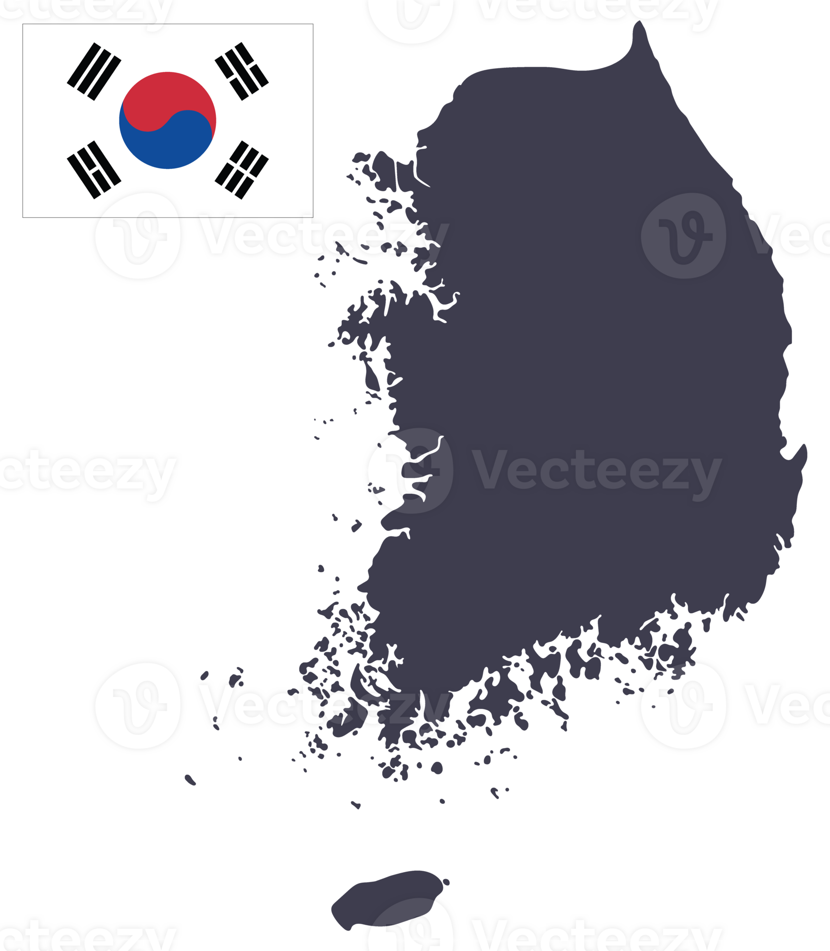 South Korea map with South Korean flag 25863318 PNG South Korea map with South Korean flag 25863318 PNG
