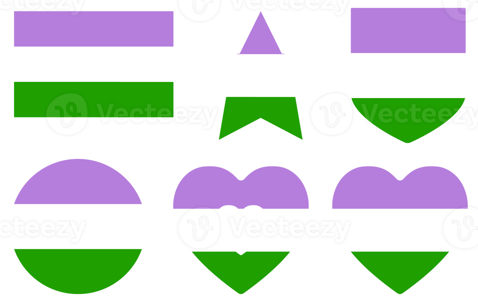 Genderqueer Pride Flag In Shape Set Lgbtq Flag In Shape Set 25863323 Png