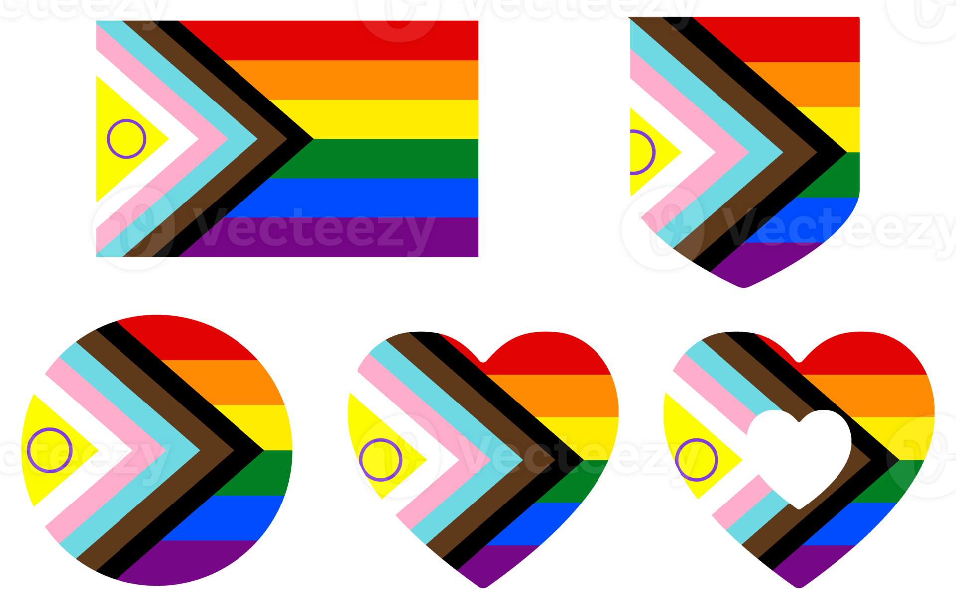 Intersex Progress Pride Flag Set New Lgbtq Pride Flag Set 25863341 Png