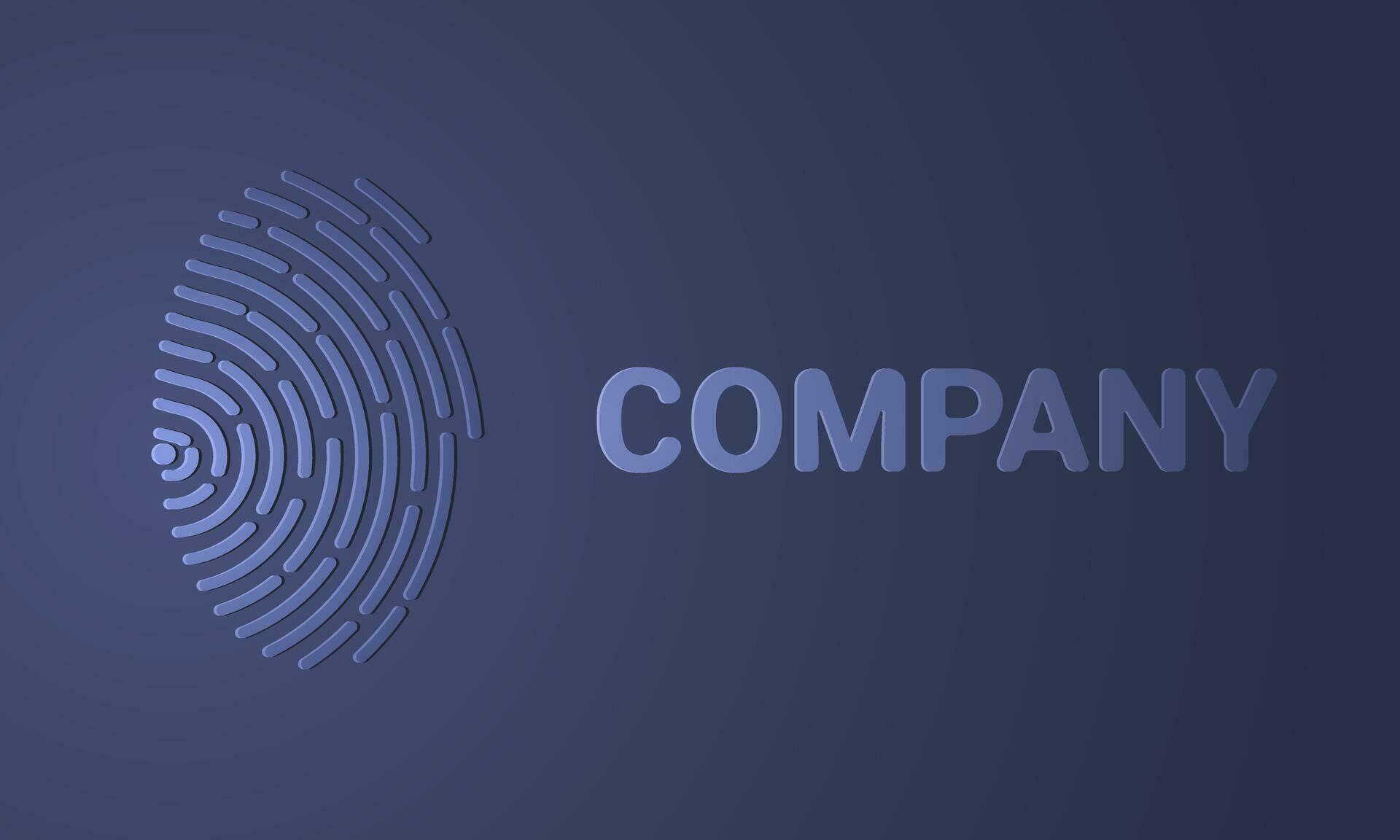 Vector Illustration Of Security Fingerprint Authentication Finger