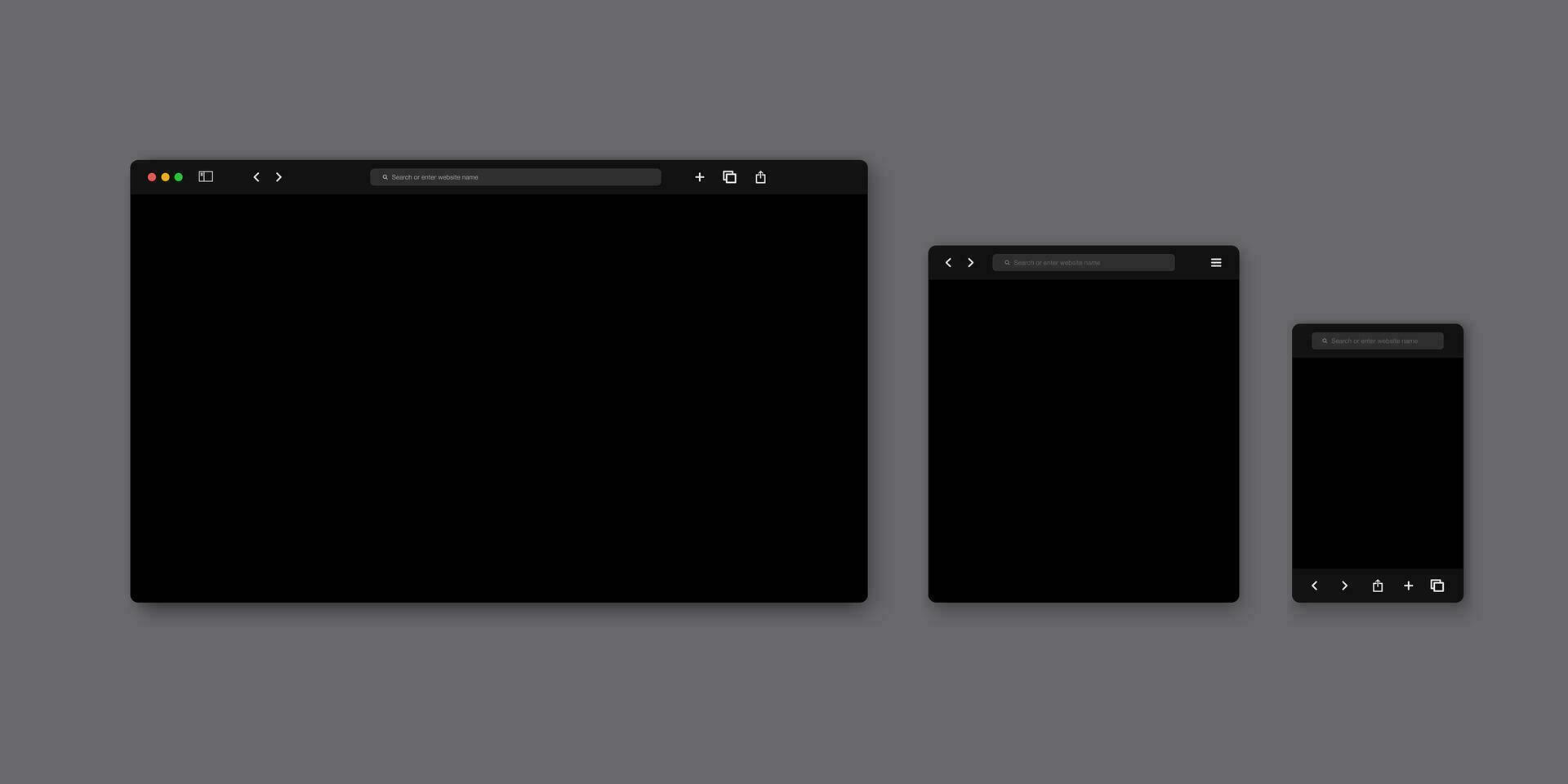 Web browser window template. Website browser different devices. Vector ... Web browser window template. Website browser different devices. Vector ...