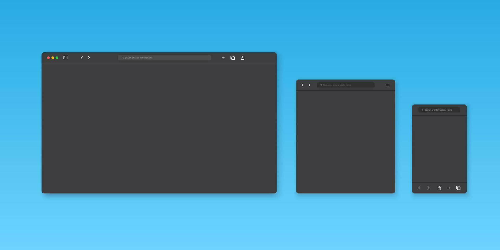 Web browser window template. Website browser different devices. Vector ... Web browser window template. Website browser different devices. Vector ...
