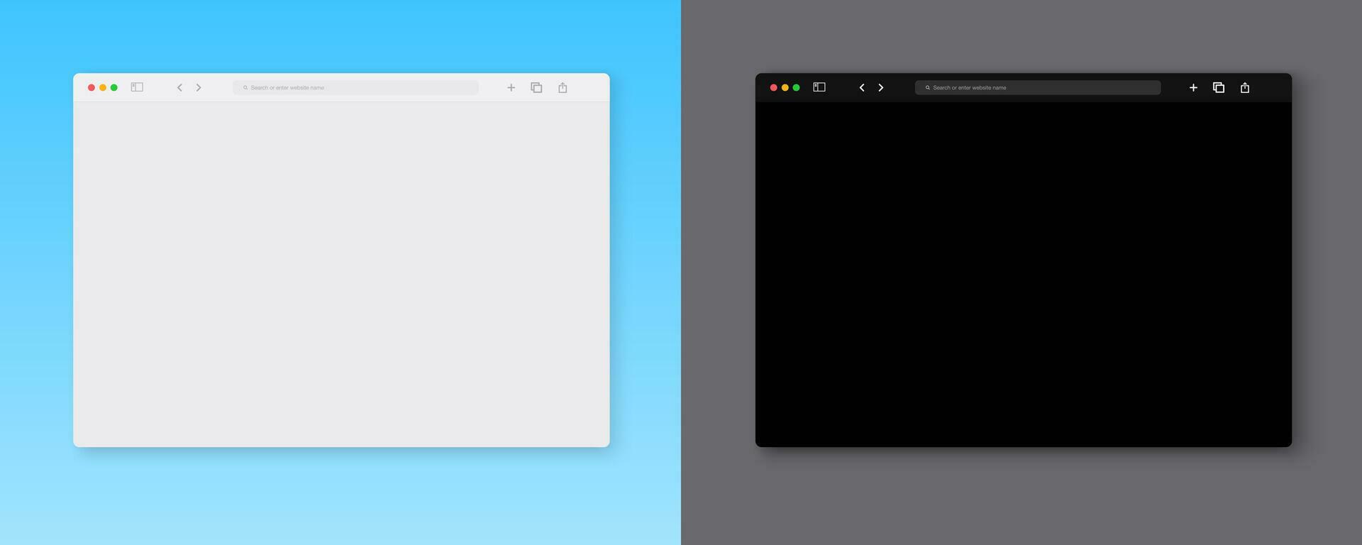 Web Browser Window Template Website Browser Different Devices Vector