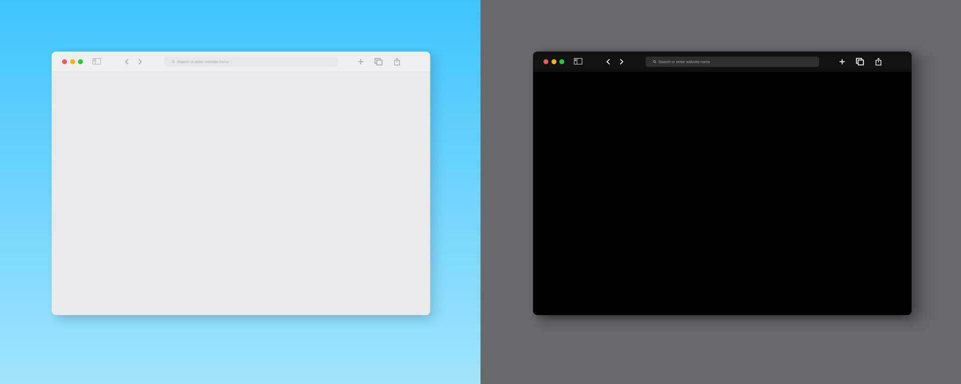 Web browser window template. Website browser different devices. Vector ...