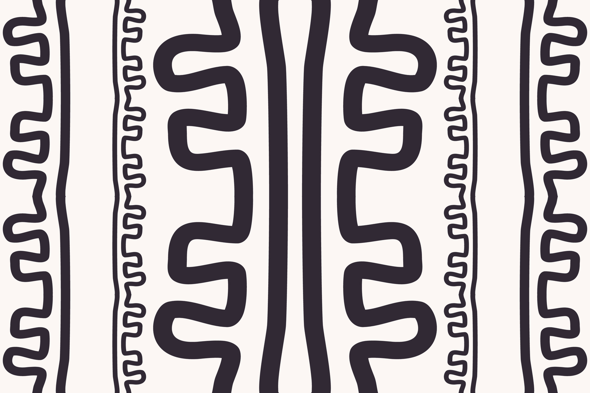 Abstract Mural Strokes Pattern Abstract Geometric Wavy Line Seamless