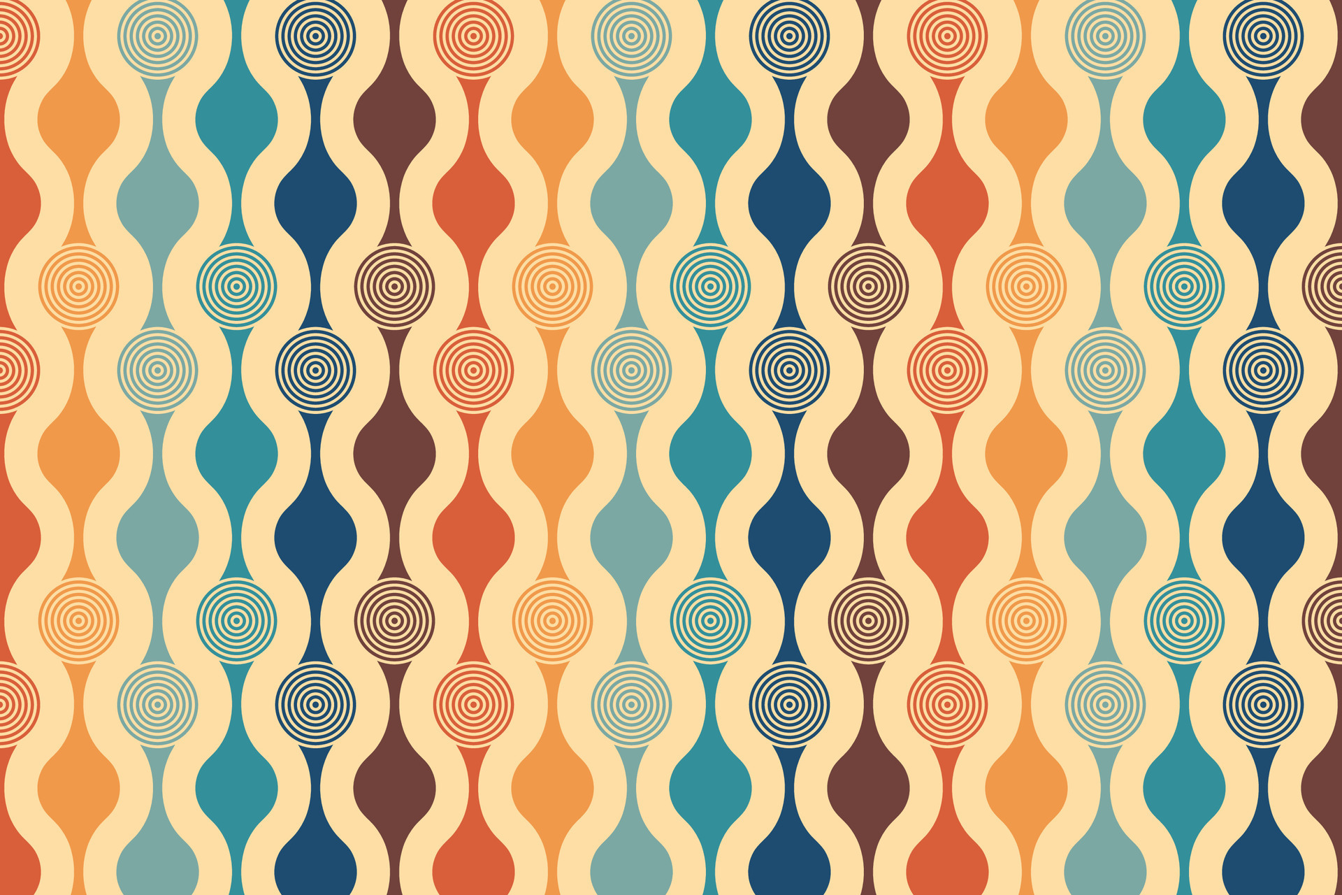 Colorful Nostalgic Seamless Pattern Background Retro Nostalgia Structure Vector Illustration