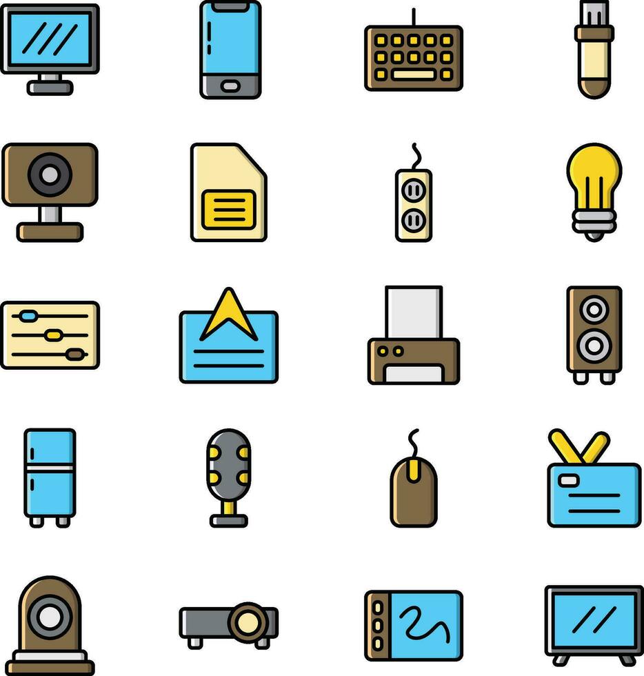 Electronics Device Icon Set Collection 25868629 Vector Art at Vecteezy