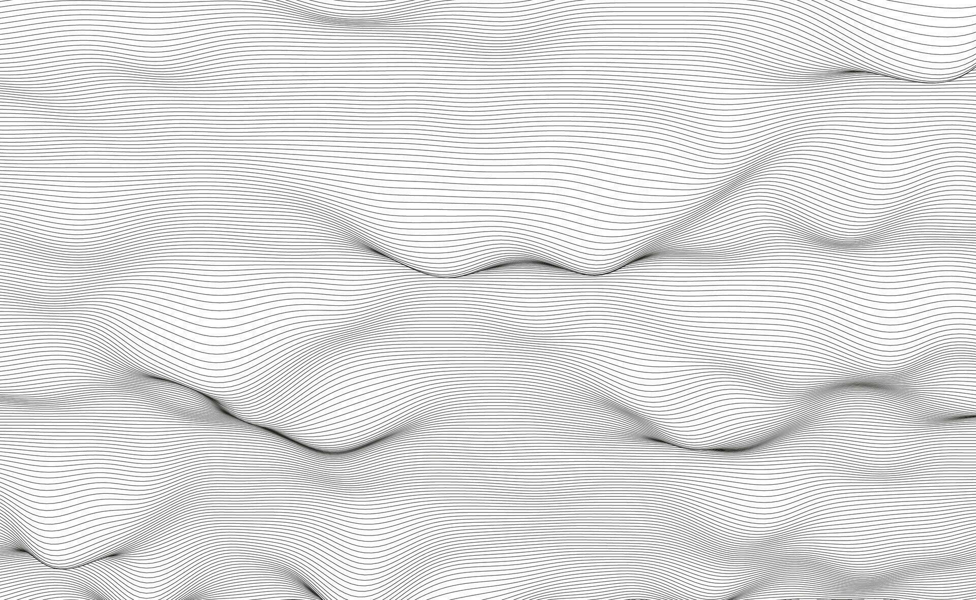 Abstract Continuous Lines Drawing On White As Background Vector