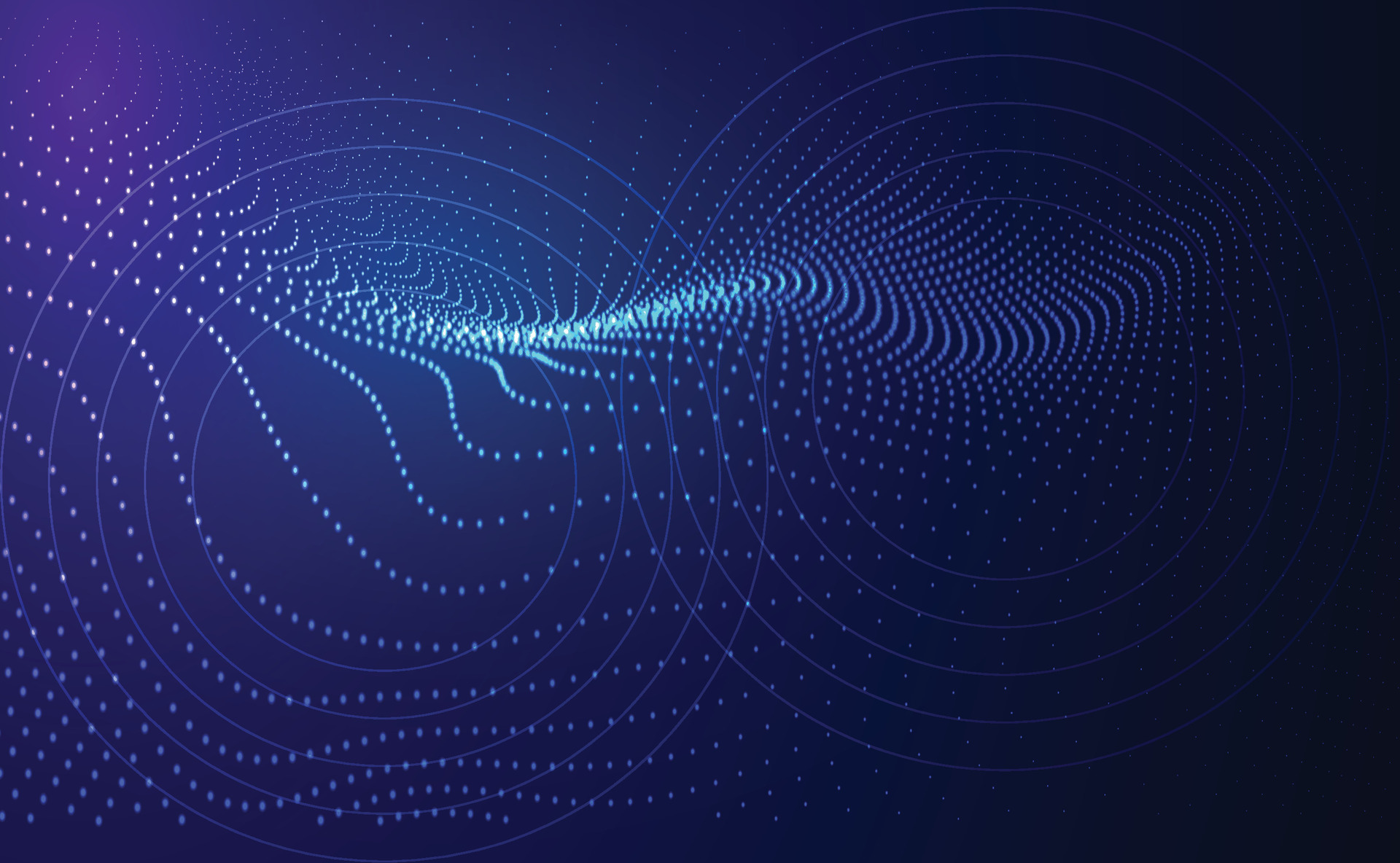 Abstract background with flowing particles. 3d abstract sci-fi user ...