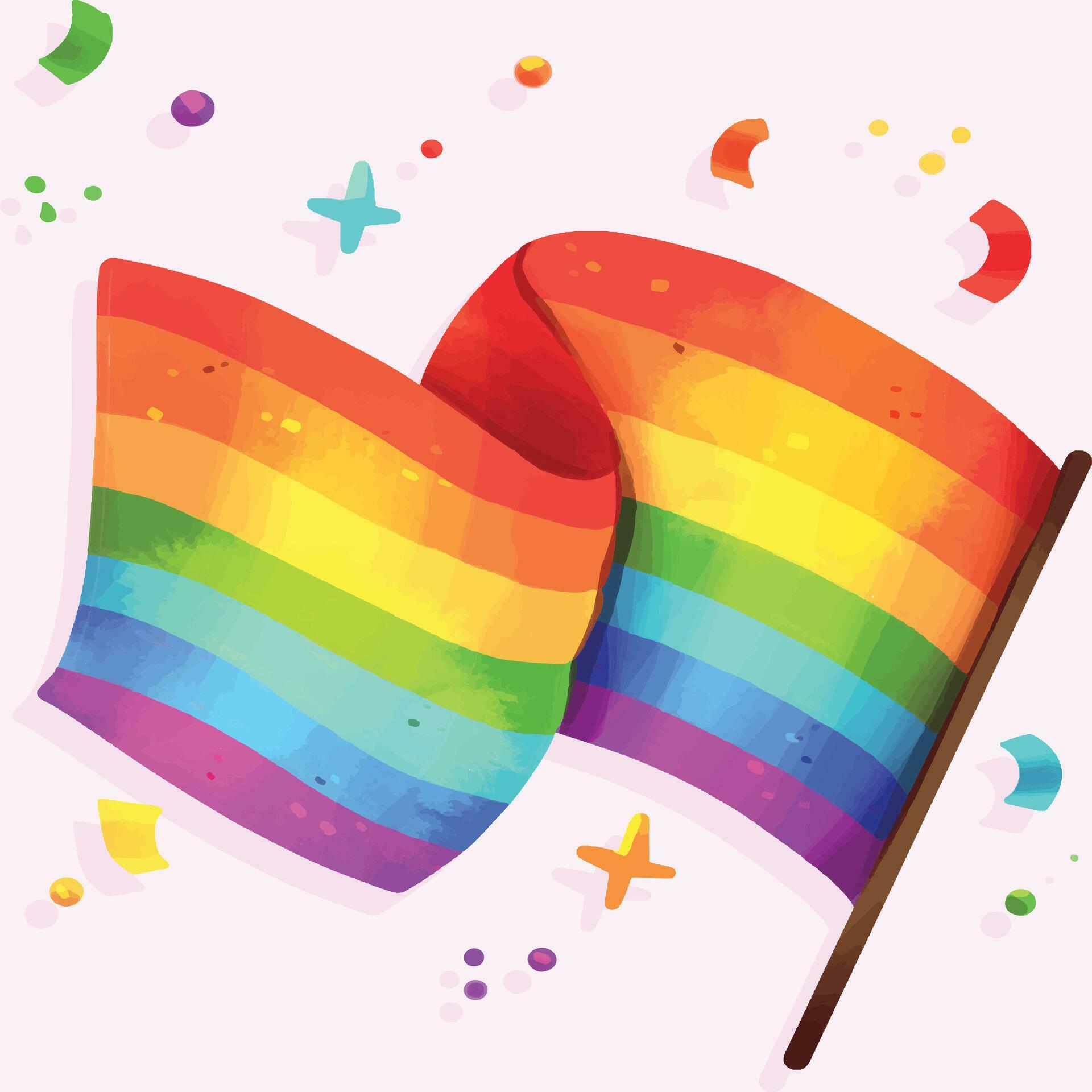 Colorful Rainbow Pride Month Vector Background. Human Rights Diversity ...