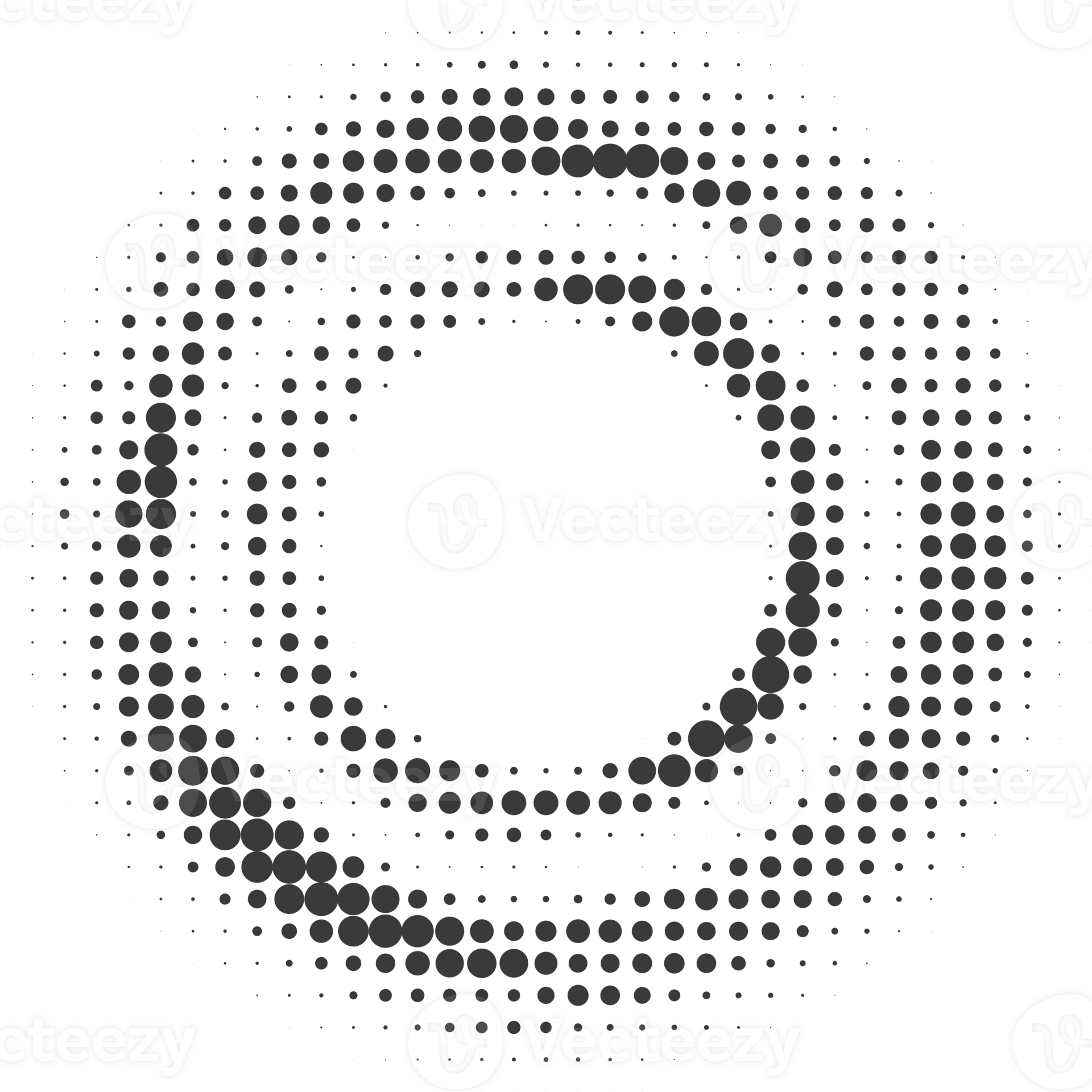 Dotted circle pattern. Abstract halftone round. Frame with random ...