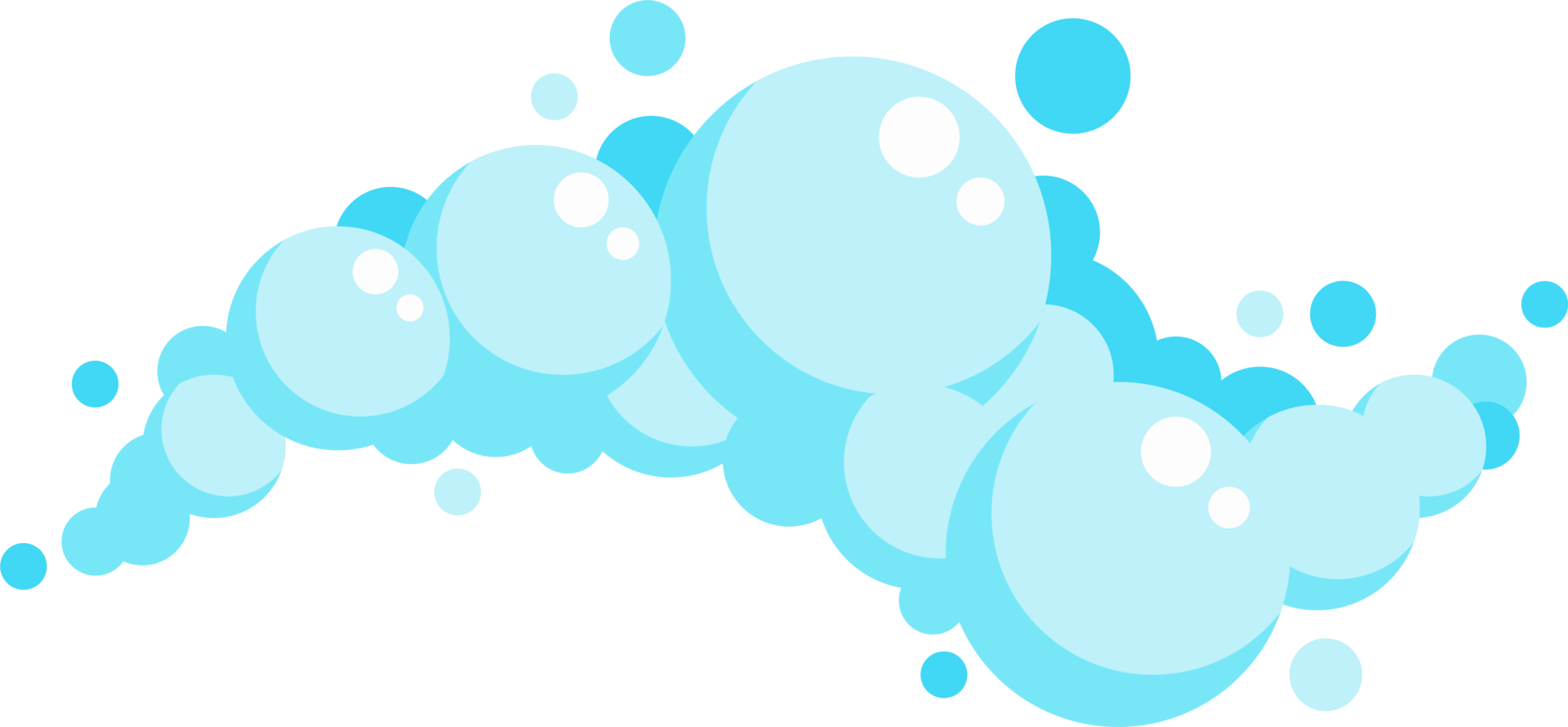 Cartoon Soap Foam Set With Bubbles Light Blue Suds Of Bath Shampoo Shaving Mousse 25878966 Png
