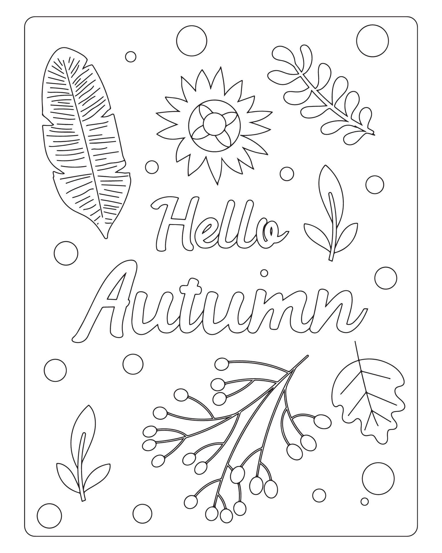 Autumn Coloring Pages for kids 25880413 Vector Art at Vecteezy