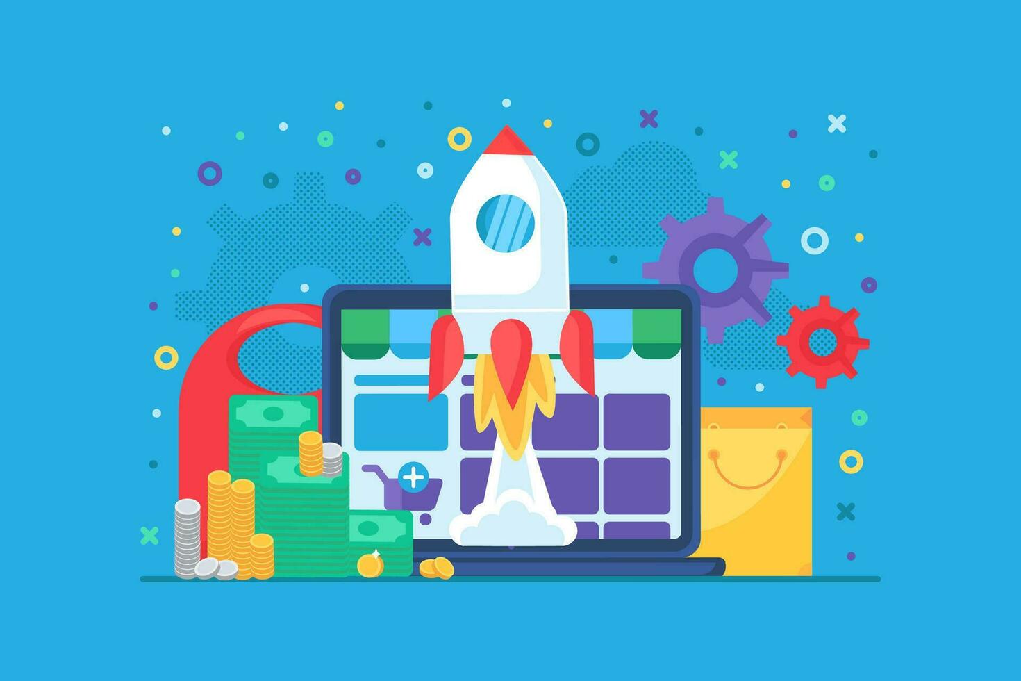 Business Project Rocket Startup Launch 25883765 Vector Art at Vecteezy Business Project Rocket Startup Launch 25883765 Vector Art at Vecteezy