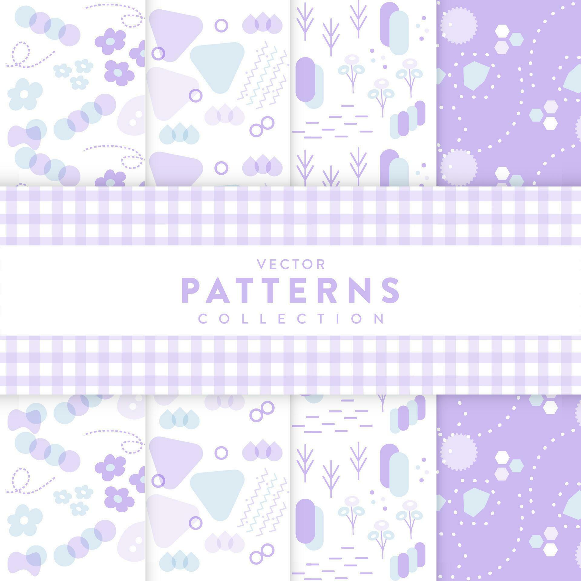 Vector patterns collections purple seamless pattern 25883791 Vector Art ...