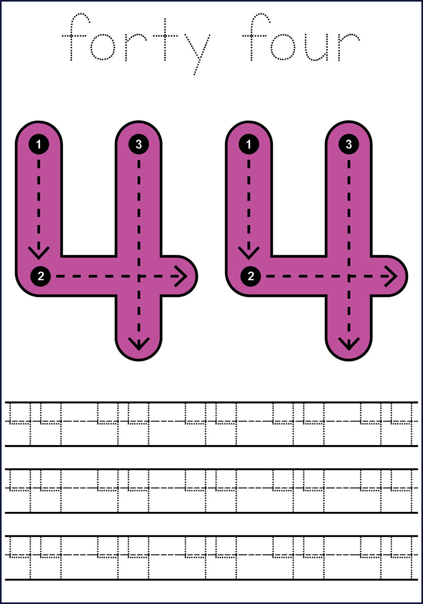 Dotted Line Tracing Worksheets