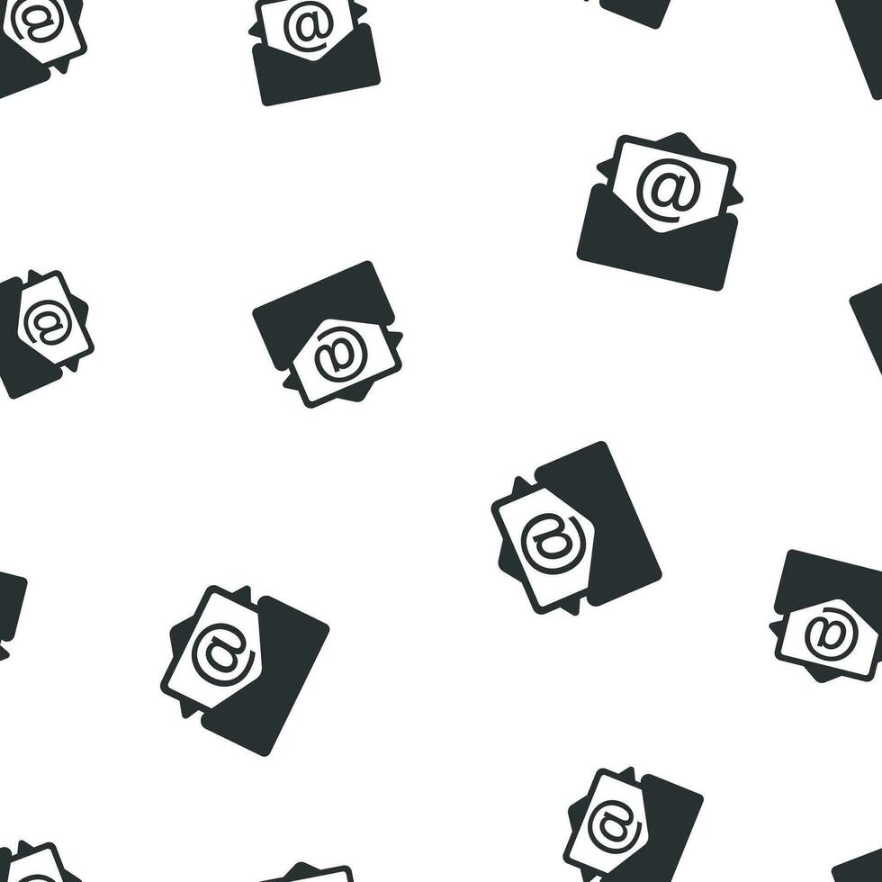 Mail Envelope Icon Seamless Pattern Background Business Flat Vector Illustration Email Sign