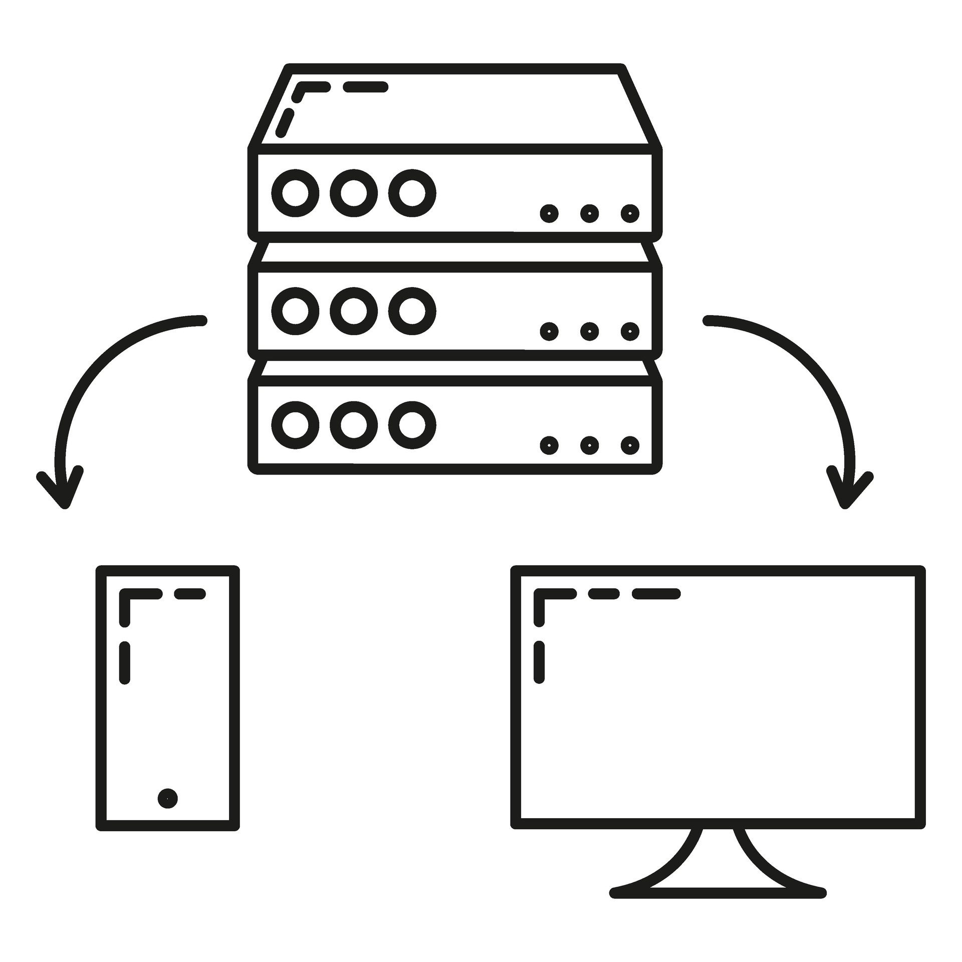 Remote computer server data exchange cloud icon protect database ... Remote computer server data exchange cloud icon protect database ...