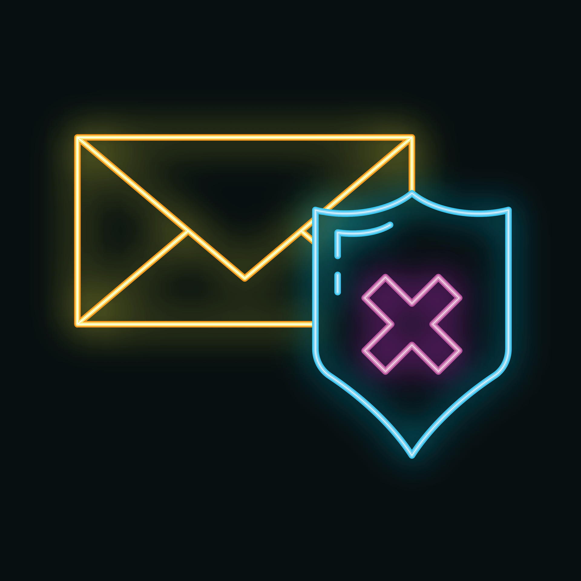 Email Cloud Global Internet Icon Neon Glow Style Data Send Web Message Computer Technology