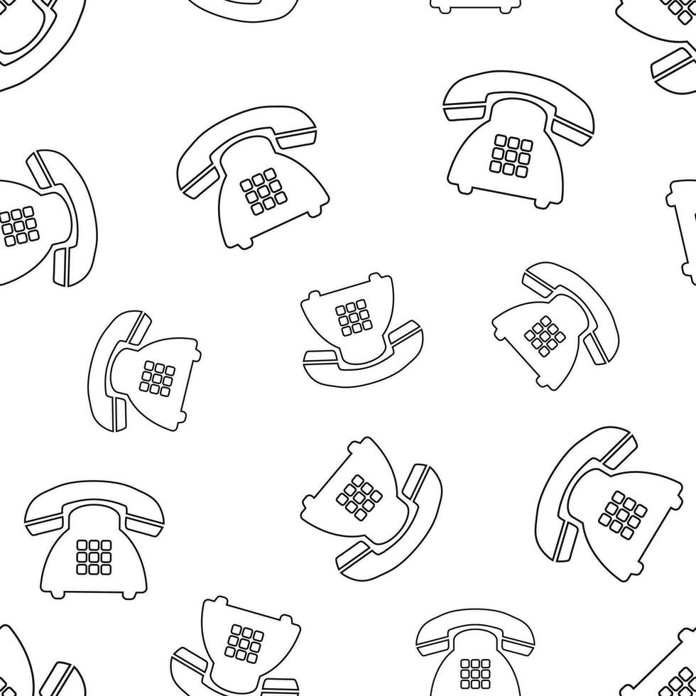 Phone seamless pattern background. Business flat vector illustration ...
