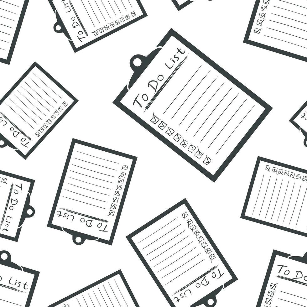 To do list icon with hand drawn text seamless pattern background ...