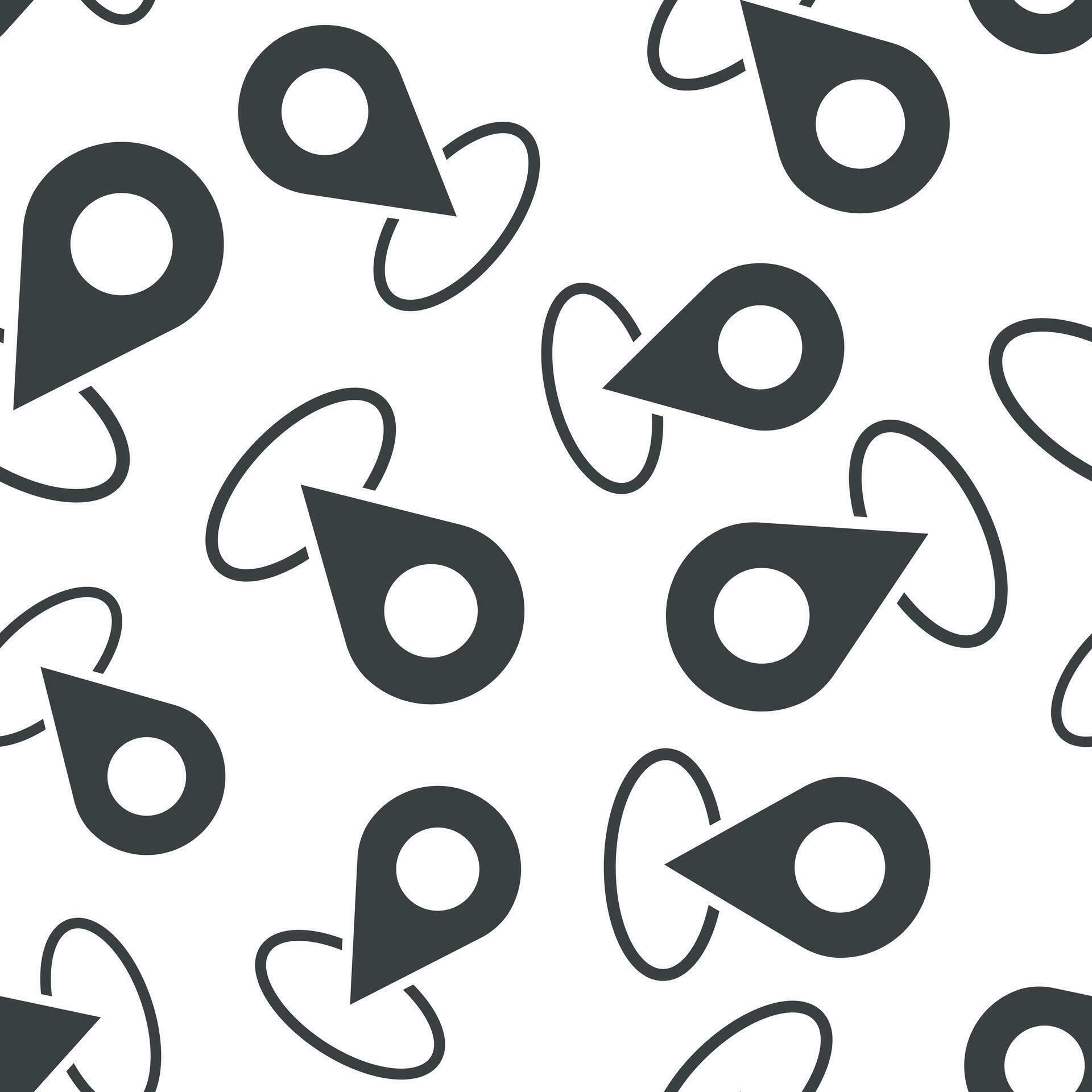 Pin Location Seamless Pattern Background Business Flat Vector Illustration Navigation Map Gps