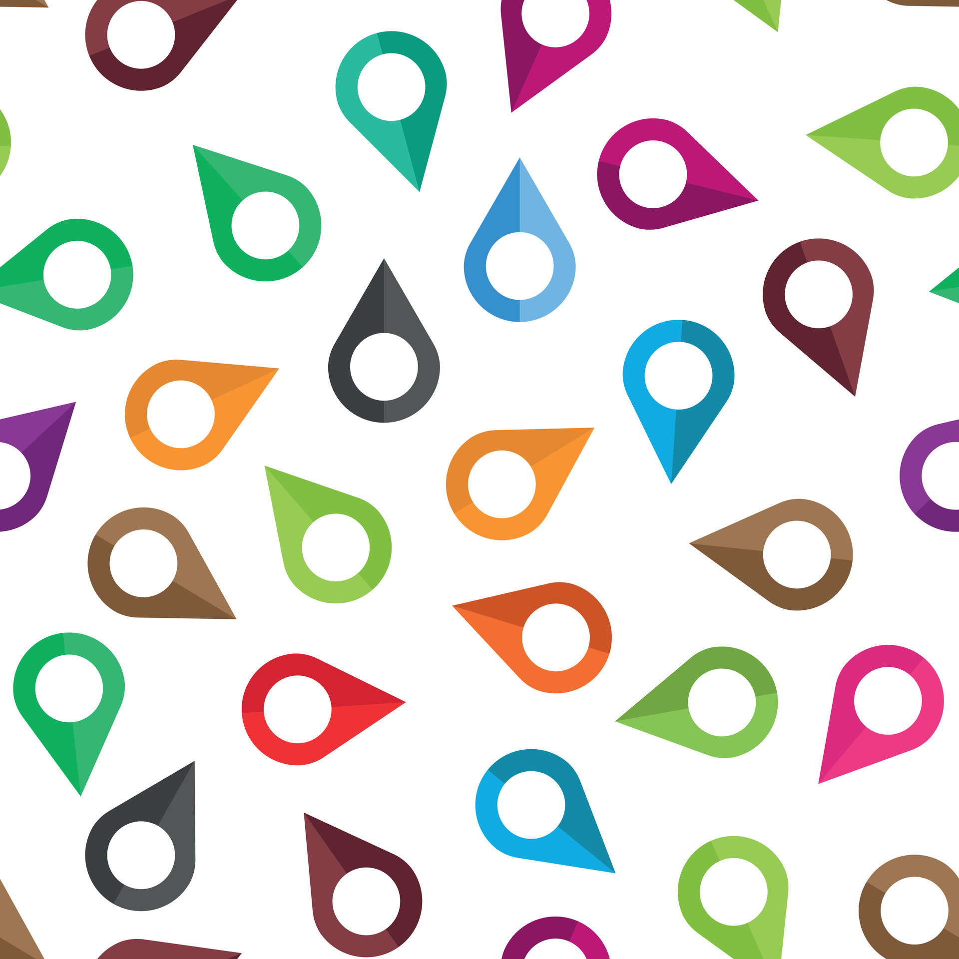 Pin Location Seamless Pattern Background Business Flat Vector Illustration Navigation Map Gps