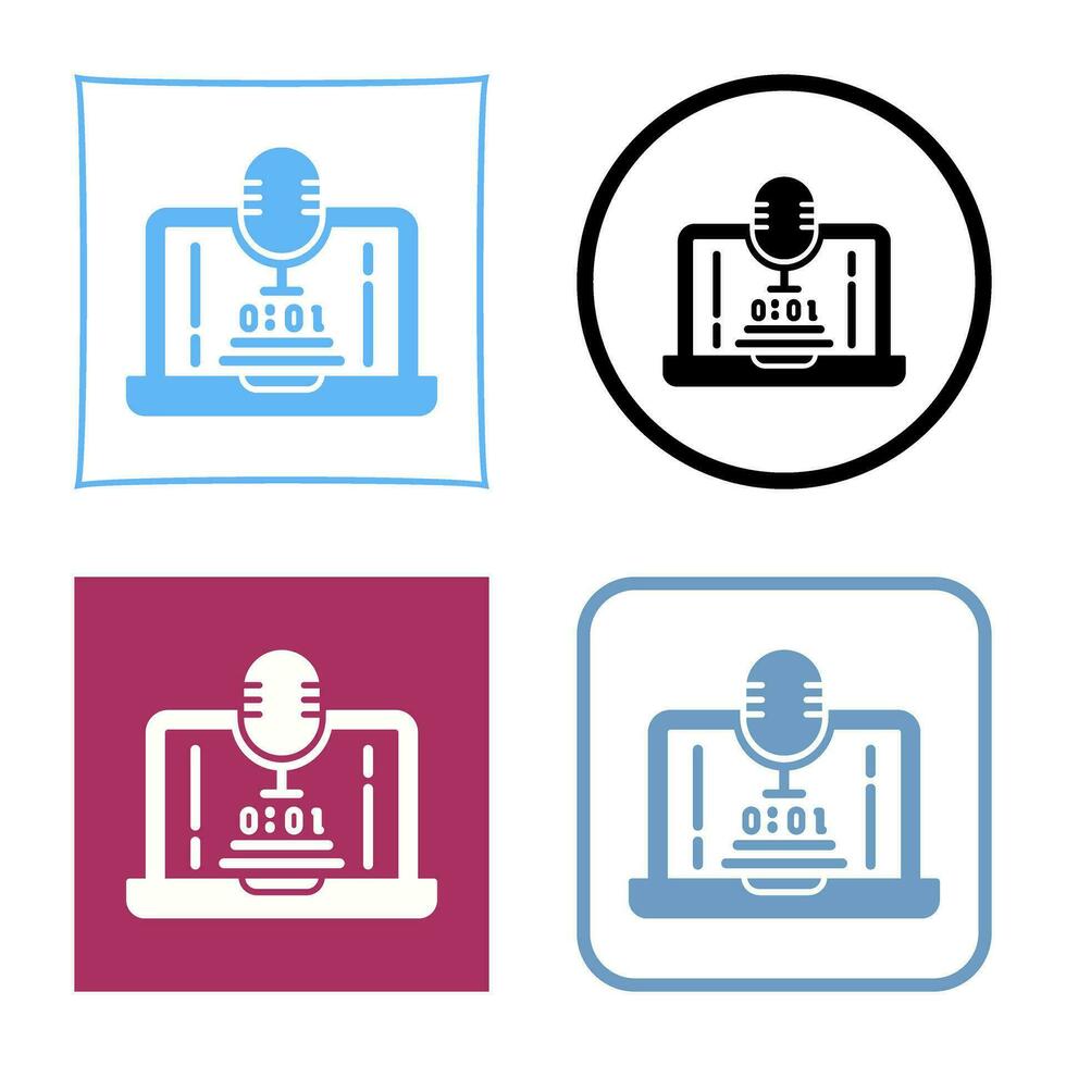 Voice Recorder Vector Icon 25900289 Vector Art at Vecteezy