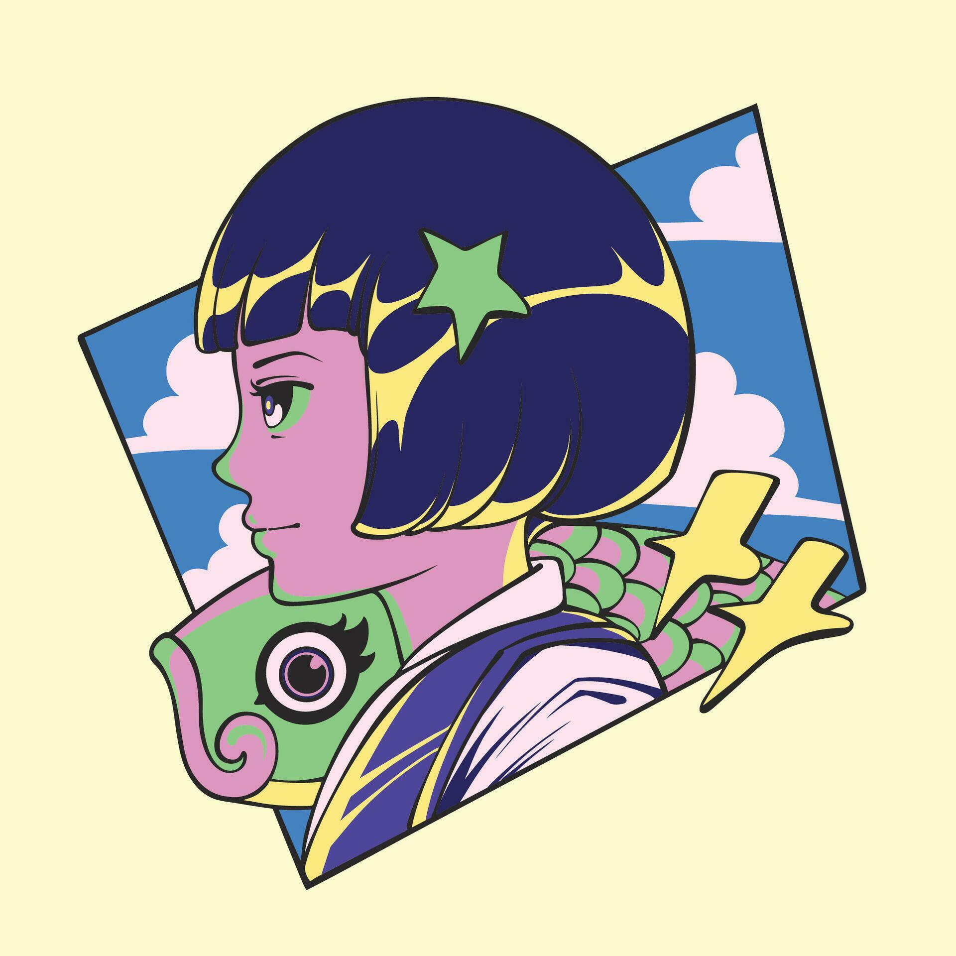 Illustration Cute Girl Vector Art 25901273 Vector Art At Vecteezy