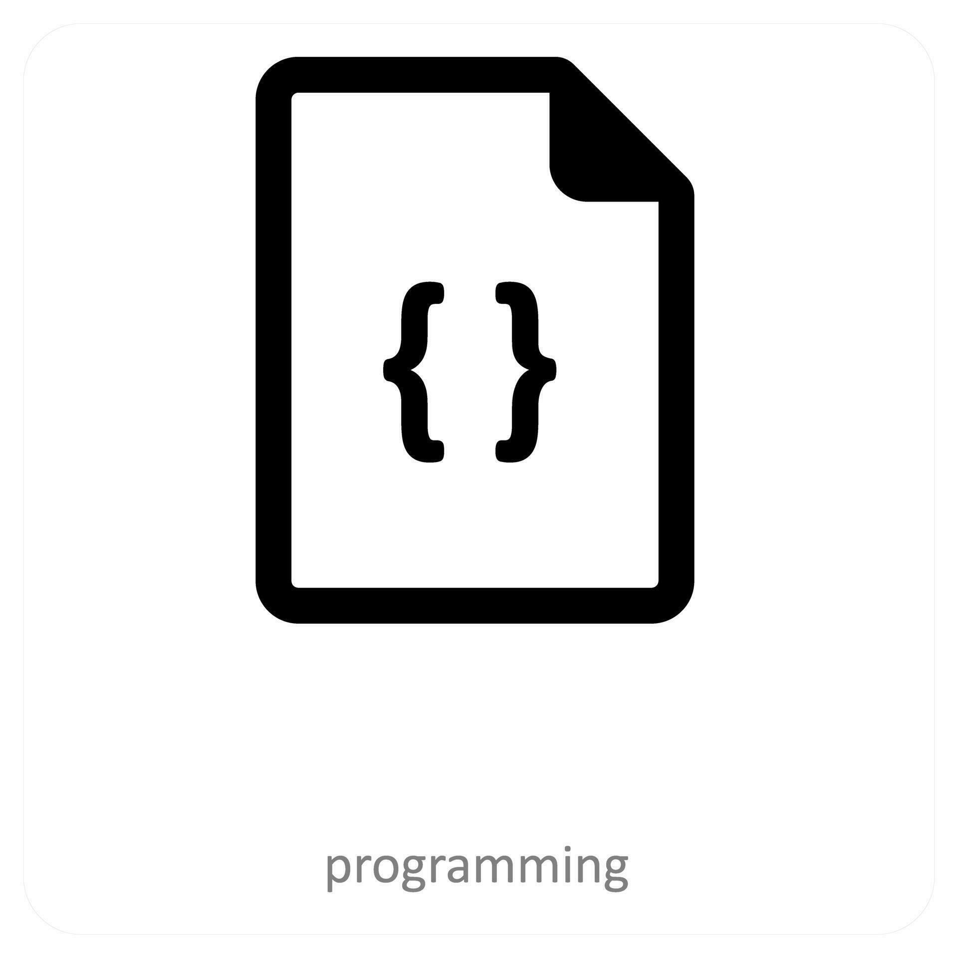 programming and code icon concept 25903113 Vector Art at Vecteezy