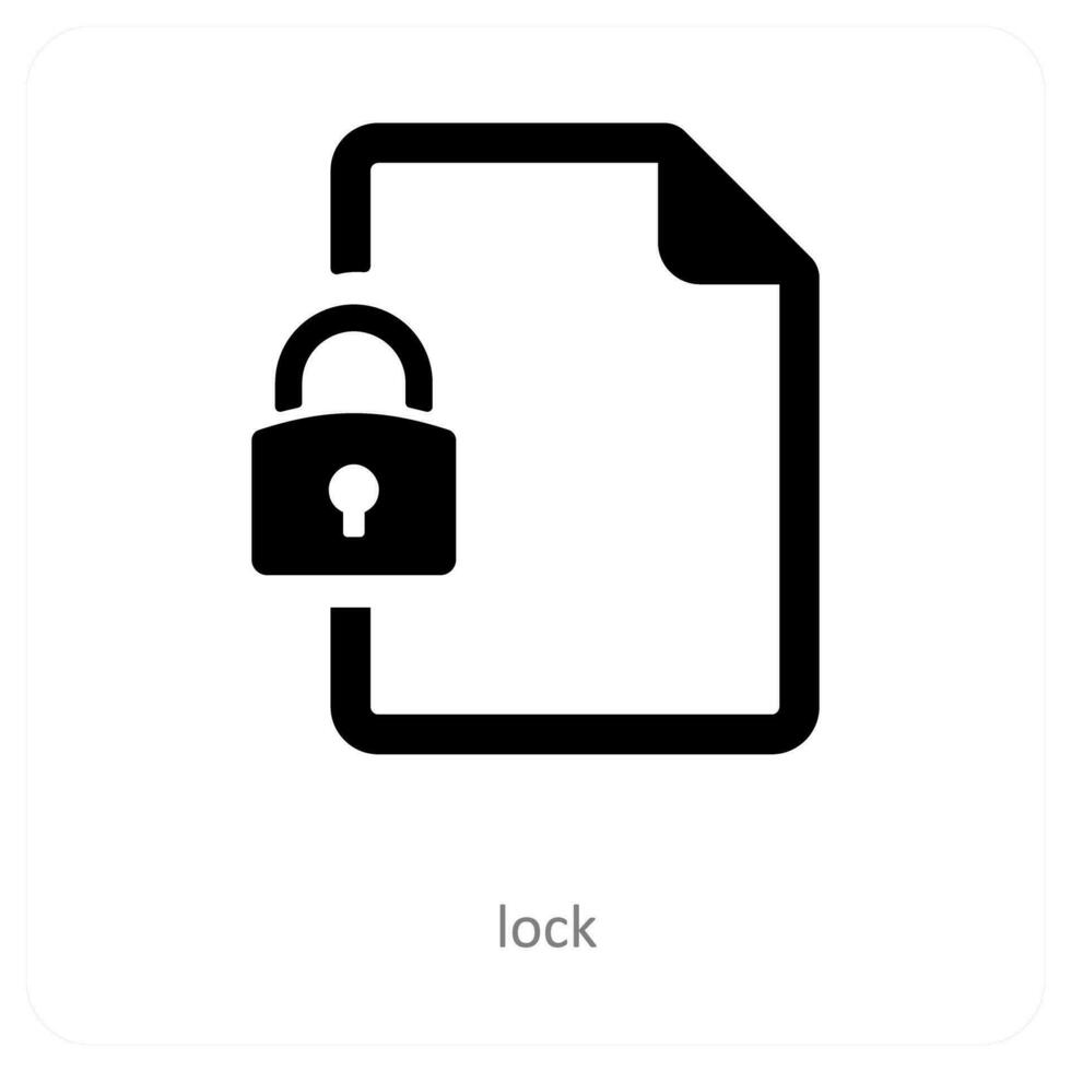 Lock And Document Icon Concept 25903124 Vector Art At Vecteezy