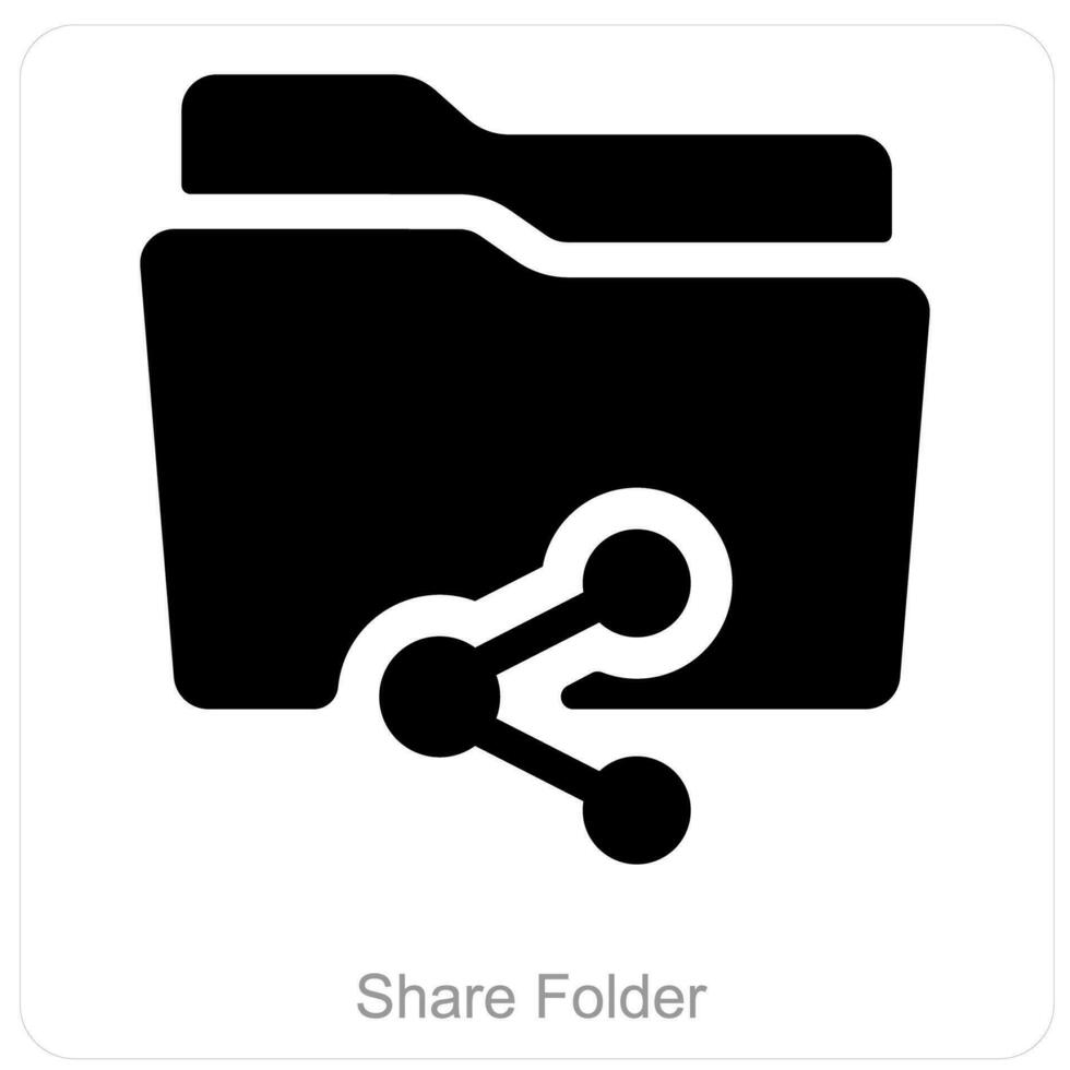 Share Folder and Folder icon concept 25903188 Vector Art at Vecteezy
