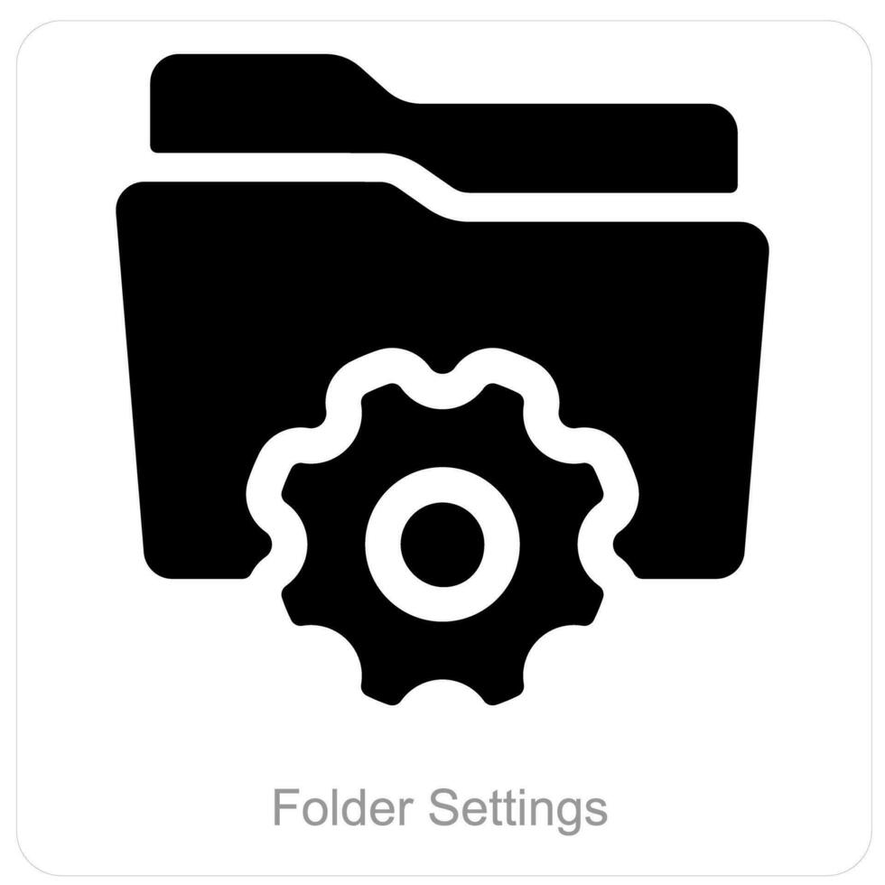 Folder Setting and Folder icon concept 25903202 Vector Art at Vecteezy