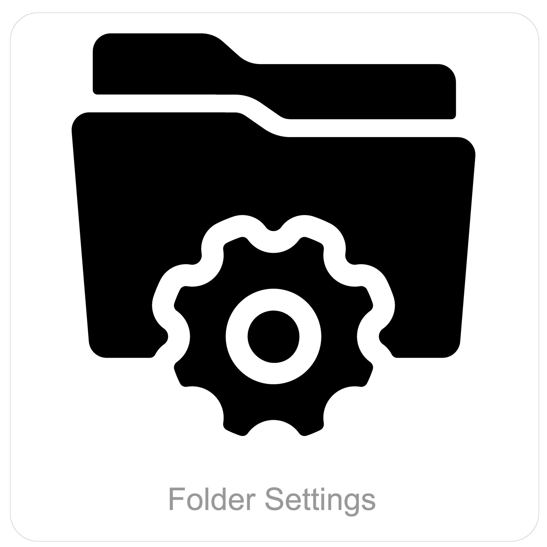 Folder Setting and Folder icon concept 25903202 Vector Art at Vecteezy