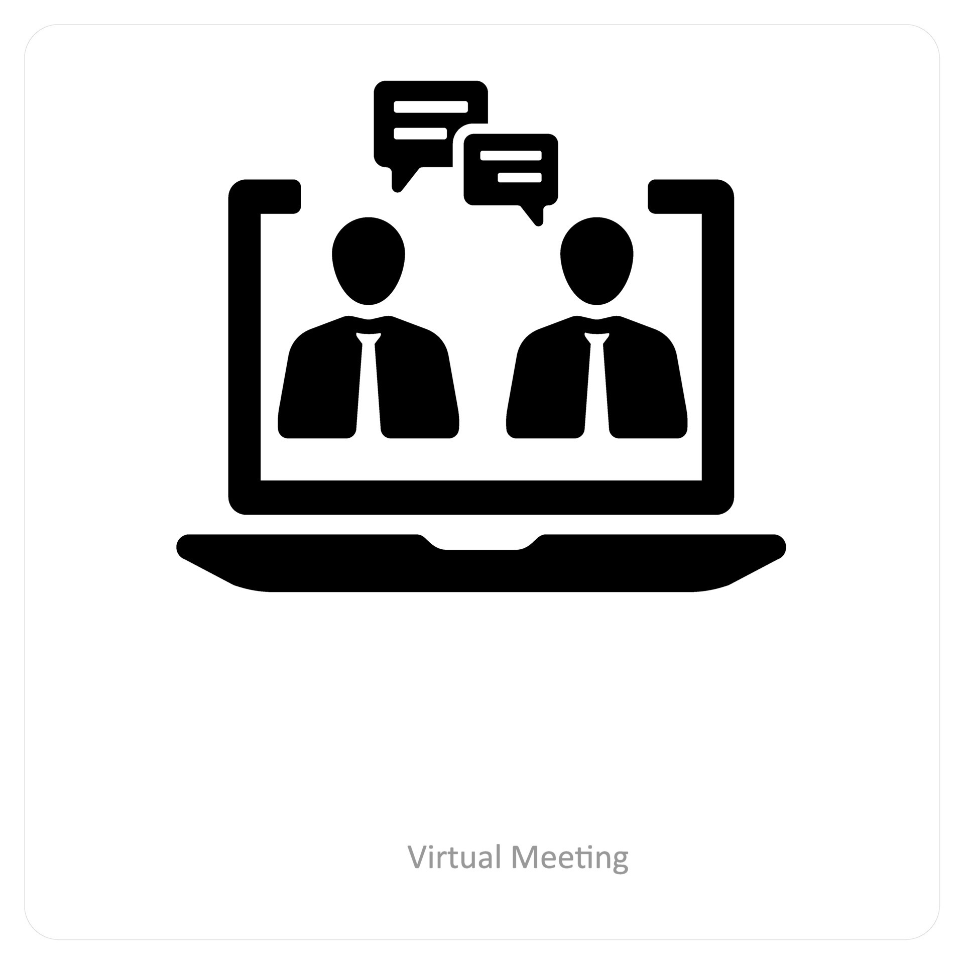 Virtual Meeting And Conference Icon Concept 25903497 Vector Art At Vecteezy