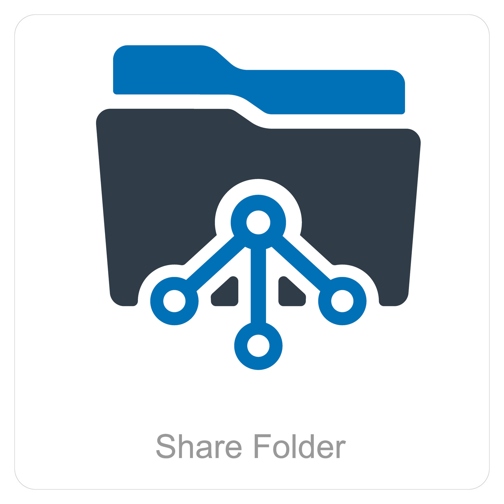 Share Folder and Folder icon concept 25903529 Vector Art at Vecteezy