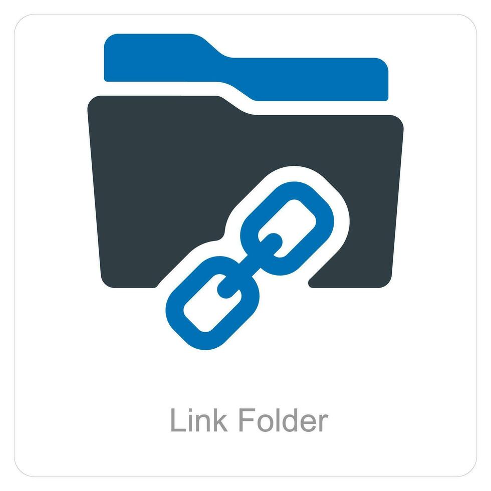 Link Folder and Folder icon concept 25903548 Vector Art at Vecteezy
